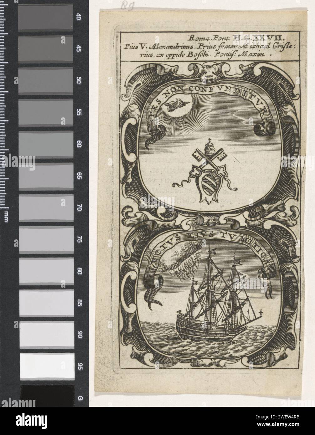 Coat of arms of Pius v / Save on the waves, Anonymous, After Aegidius ...