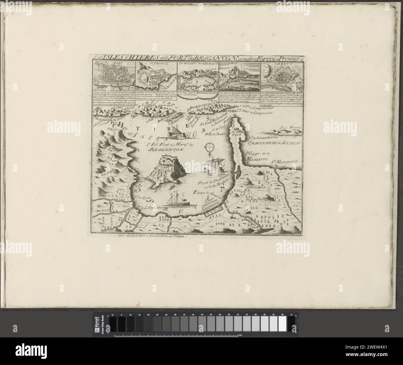Hyères islands in Het Fort Van Brégançon, 1701 - 1733 print The Fort of ...