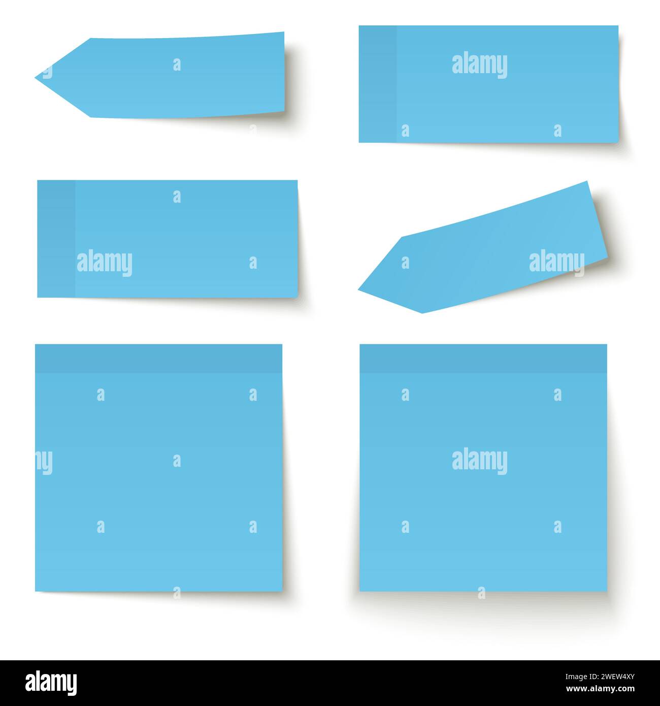Collection of adhesive notes blue Stock Vector Image & Art - Alamy