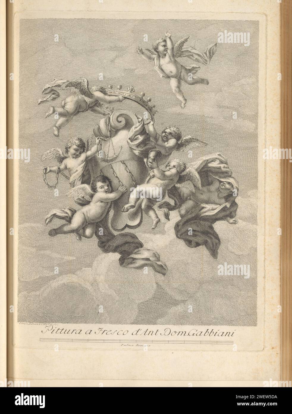 Angels who crown a coat of arms, 1745 - 1765 print Print is part of an ...