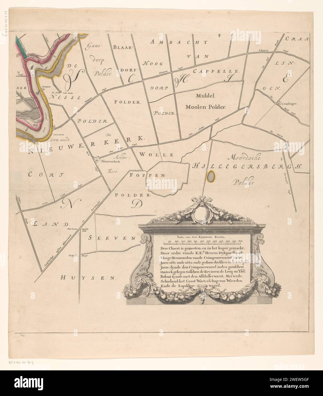 Map of the Water Board of the Krimpenerwaard (sixth part of map ...
