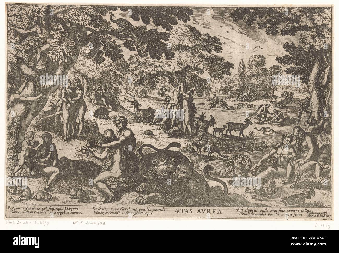 Golden Age, Antonio Tempesta, 1599 print The golden age: people and ...