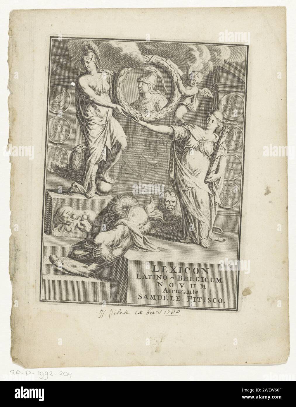 Allegorical representation with personifications of the Netherlands and ...