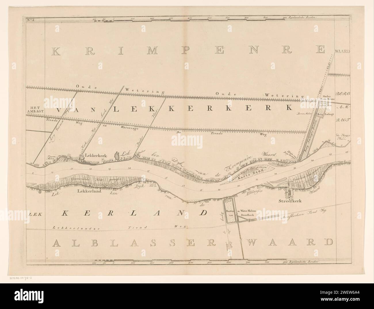 Map of the River Lek (second part), Isaak Tirion (workshop of), After ...