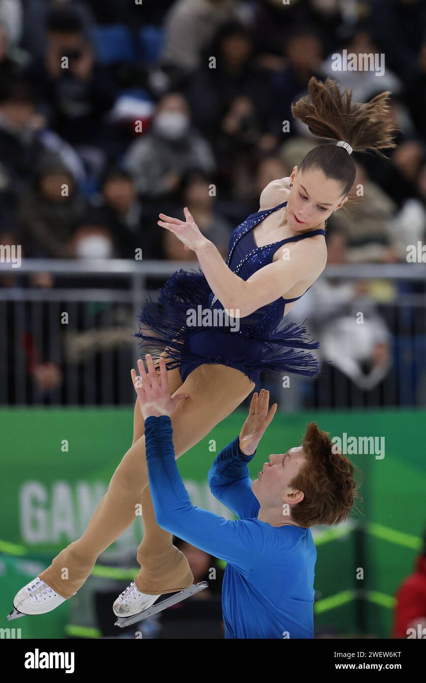 Gangneung, South Korea. 27th Jan, 2024. Cayla Smith (top) and Jared ...