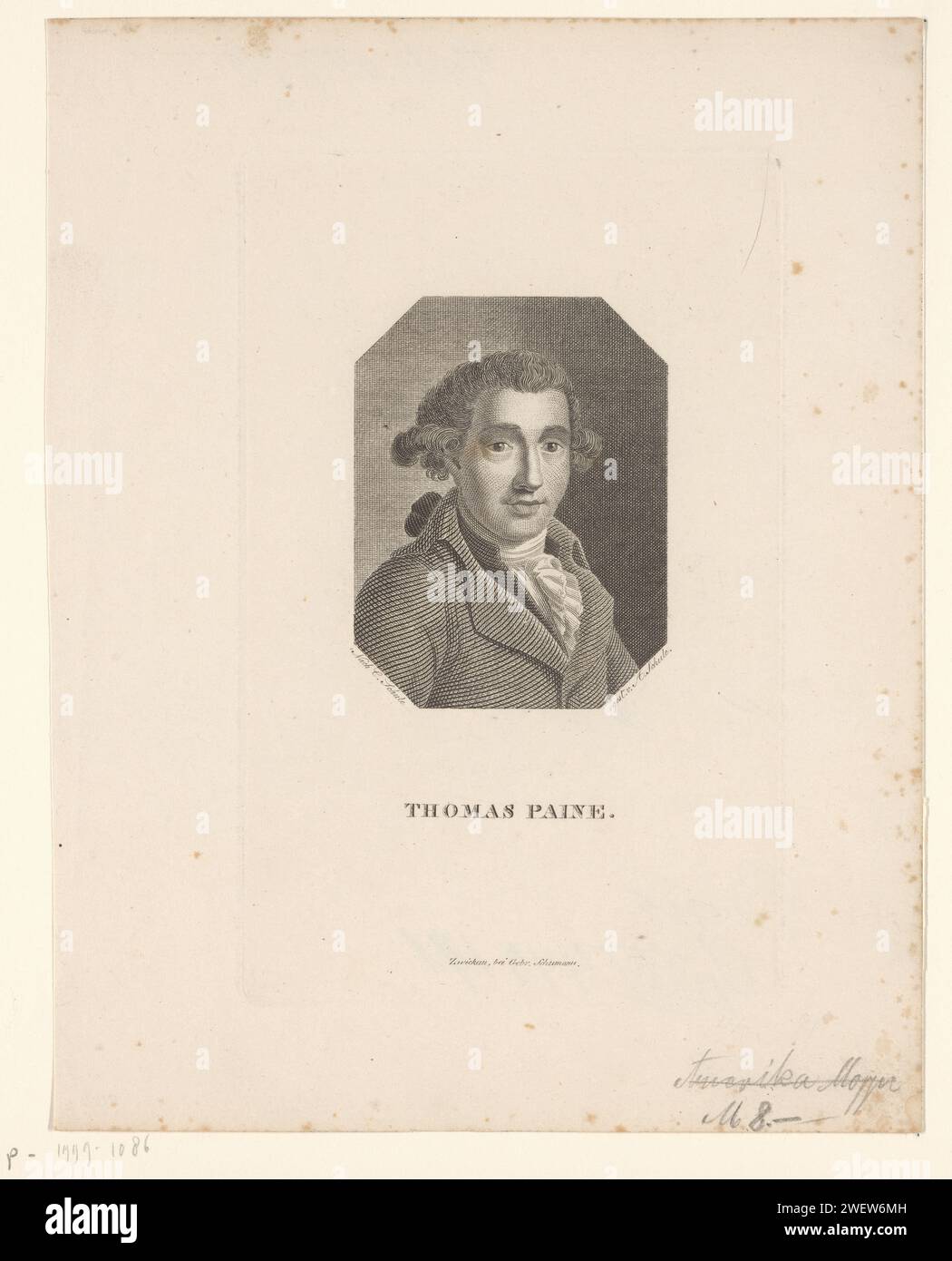 Portret Van Thomas Paine, 1811 - 1875 print paper engraving historical ...