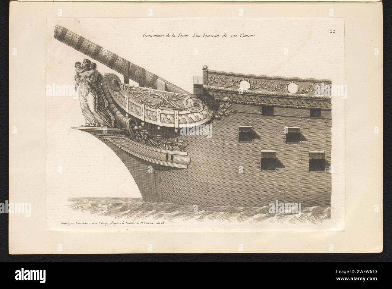 Voesteven and figurehead of a sailing ship, Joseph Coiny, After Pierre ...