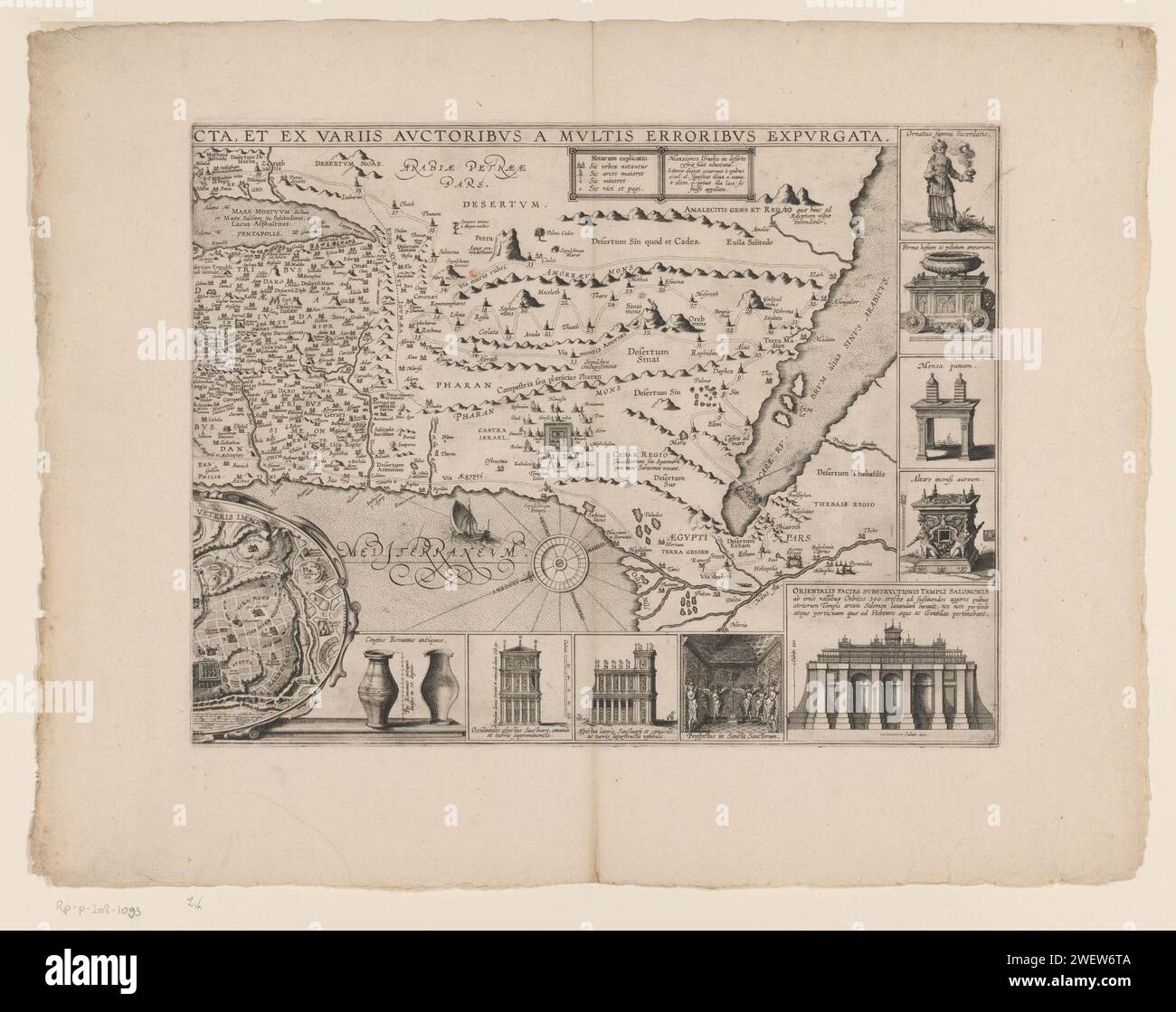 Map of the Holy Land, Right part, Cornelis Galle (I) (Possible), in or ...