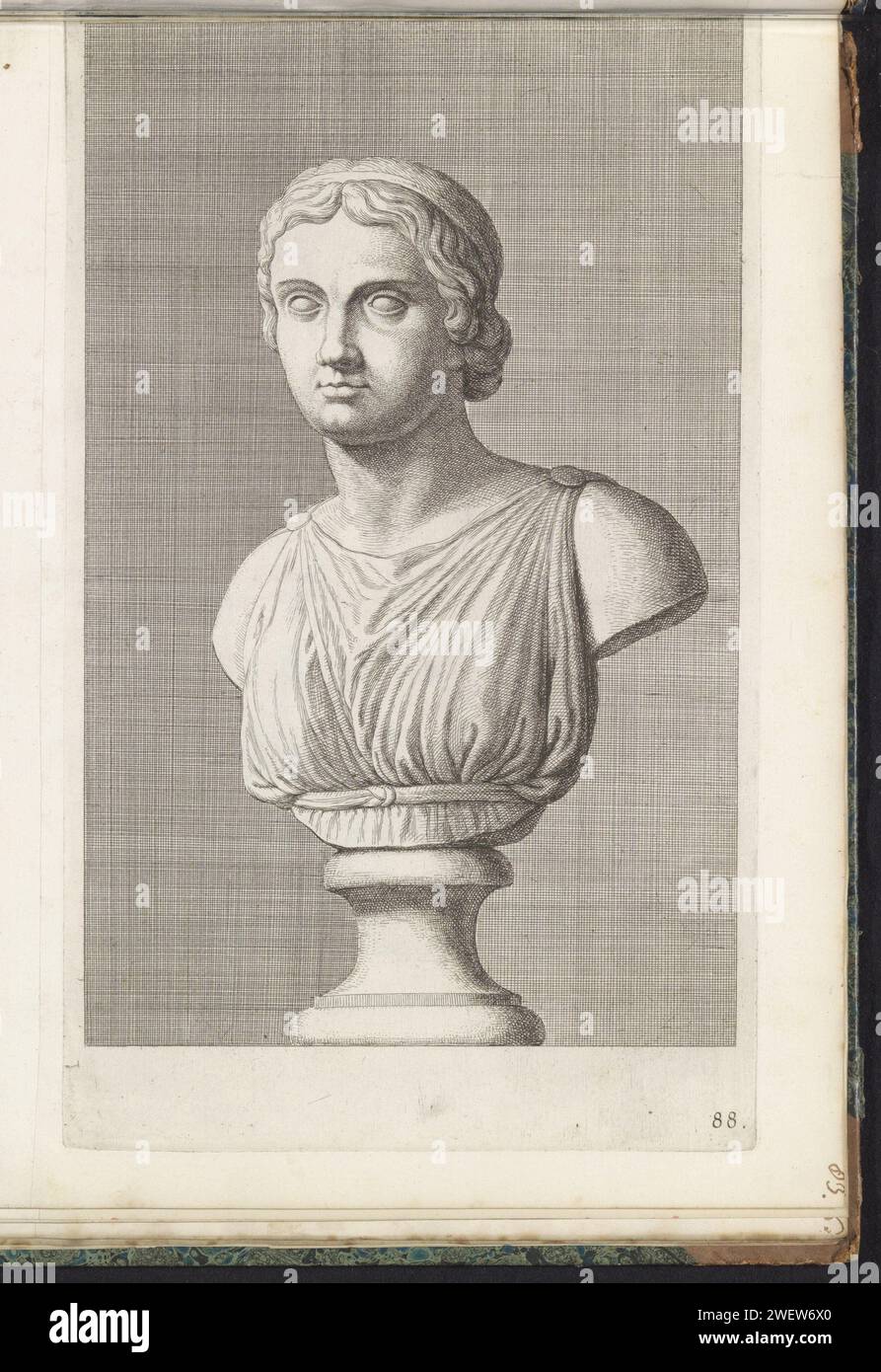 Bust of a woman in Toga, Hubert Quellinus, 1646 - 1670 print The print ...