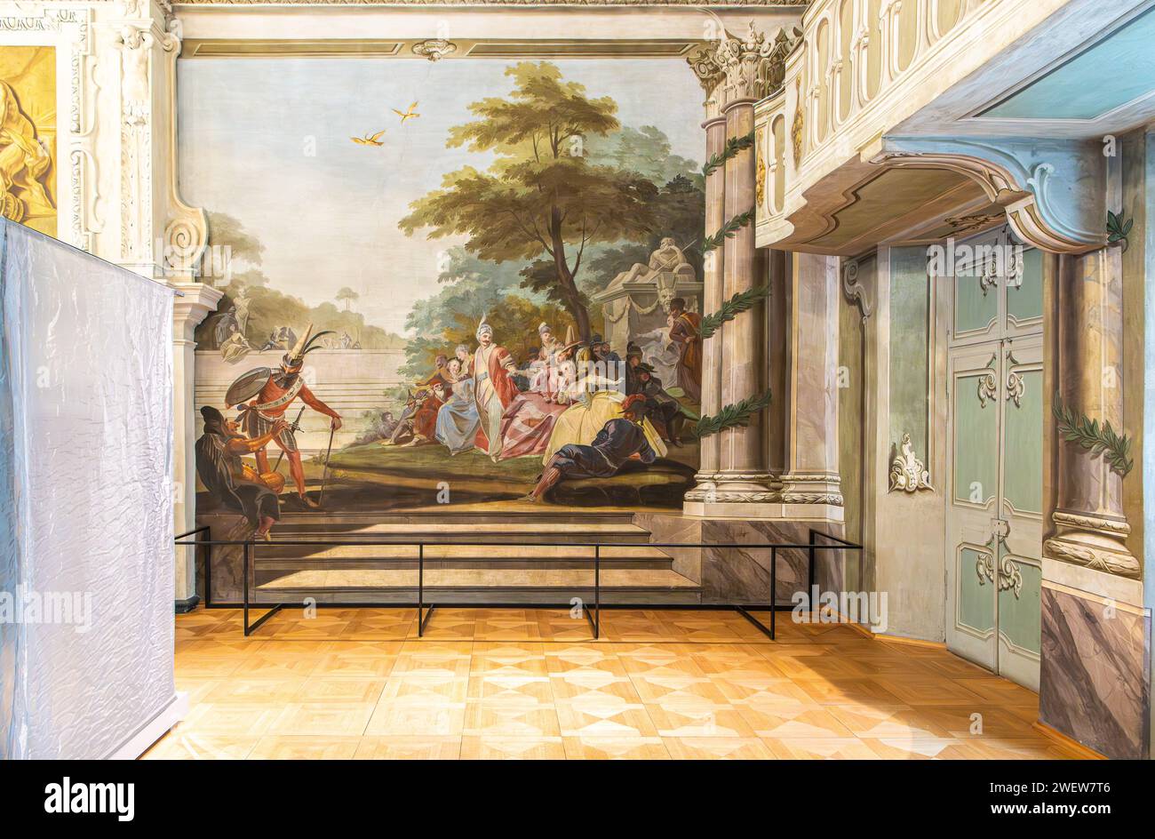 Rococo frescoes by italian painter Karl Henrici ( 1737-1823) at Menz ...