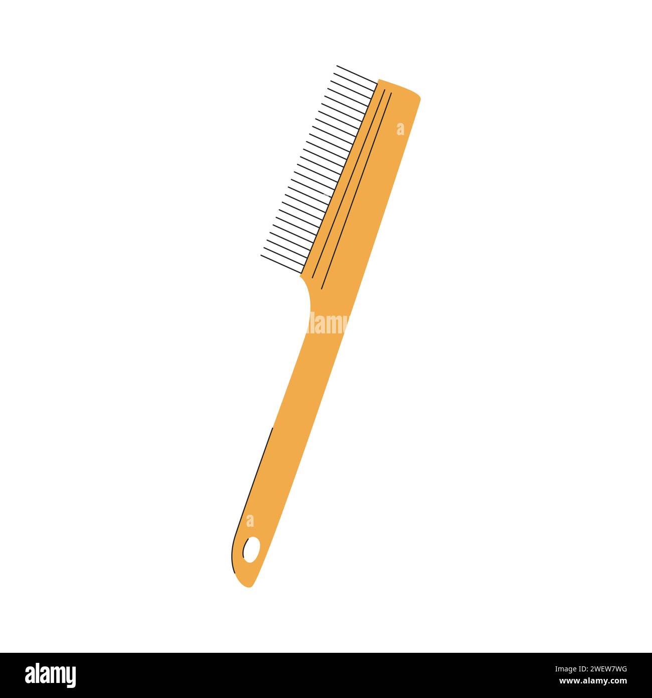 A comb for grooming pets. A grooming tool. A pet care item. Flat vector ...