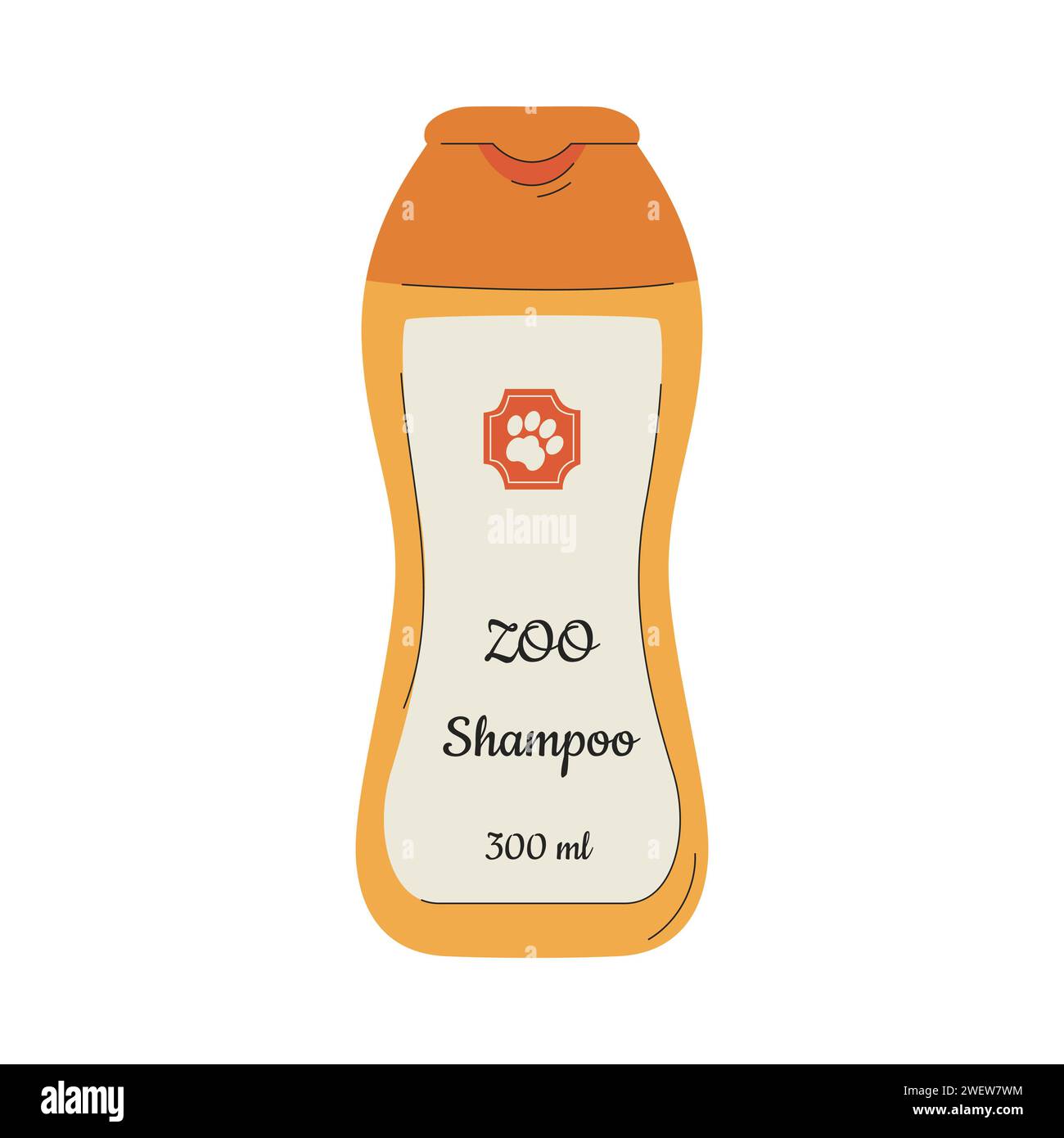 Shampoo for pet care. A pet care item. A flat vector illustration ...