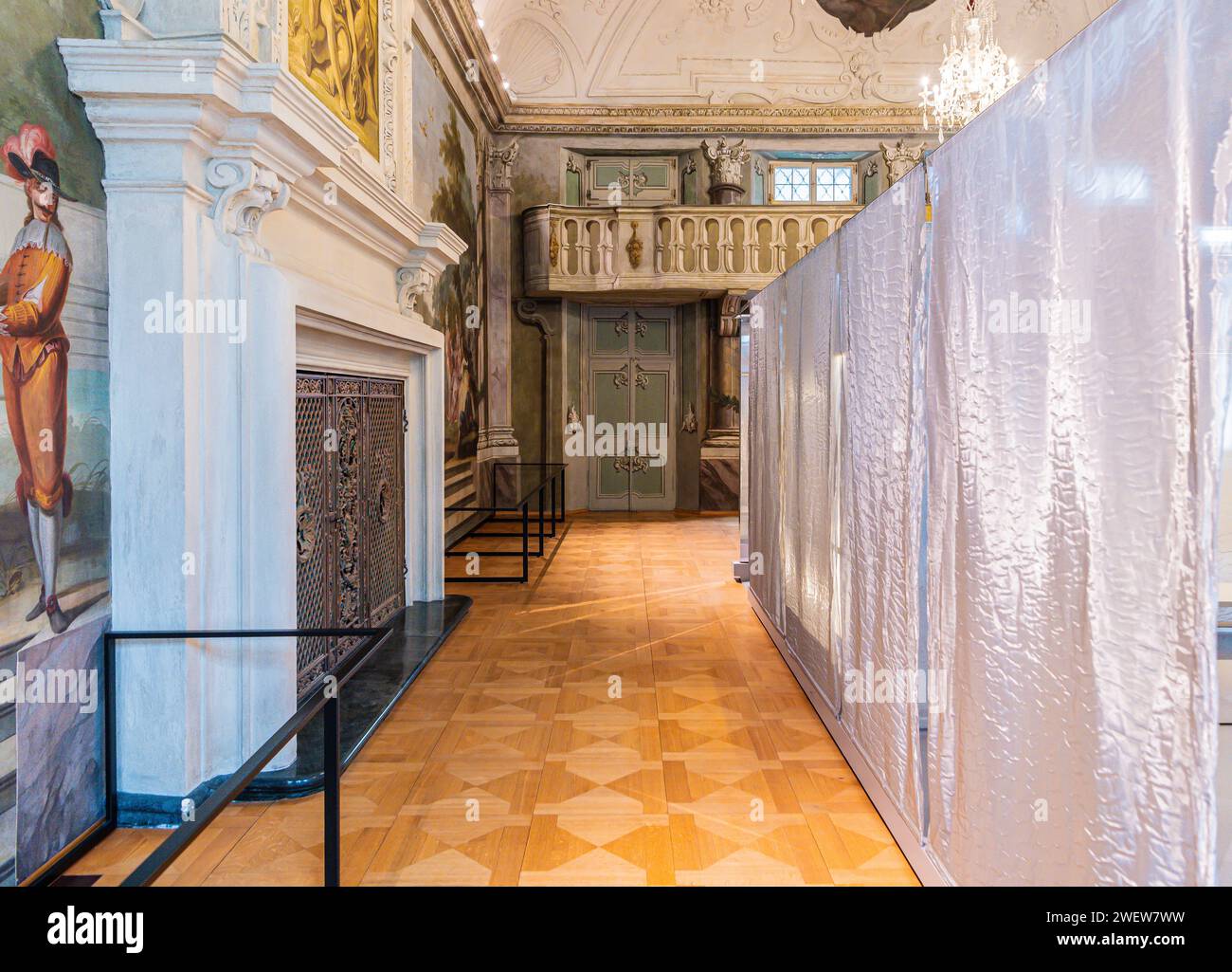 Rococo frescoes by italian painter Karl Henrici ( 1737-1823) at Menz ...