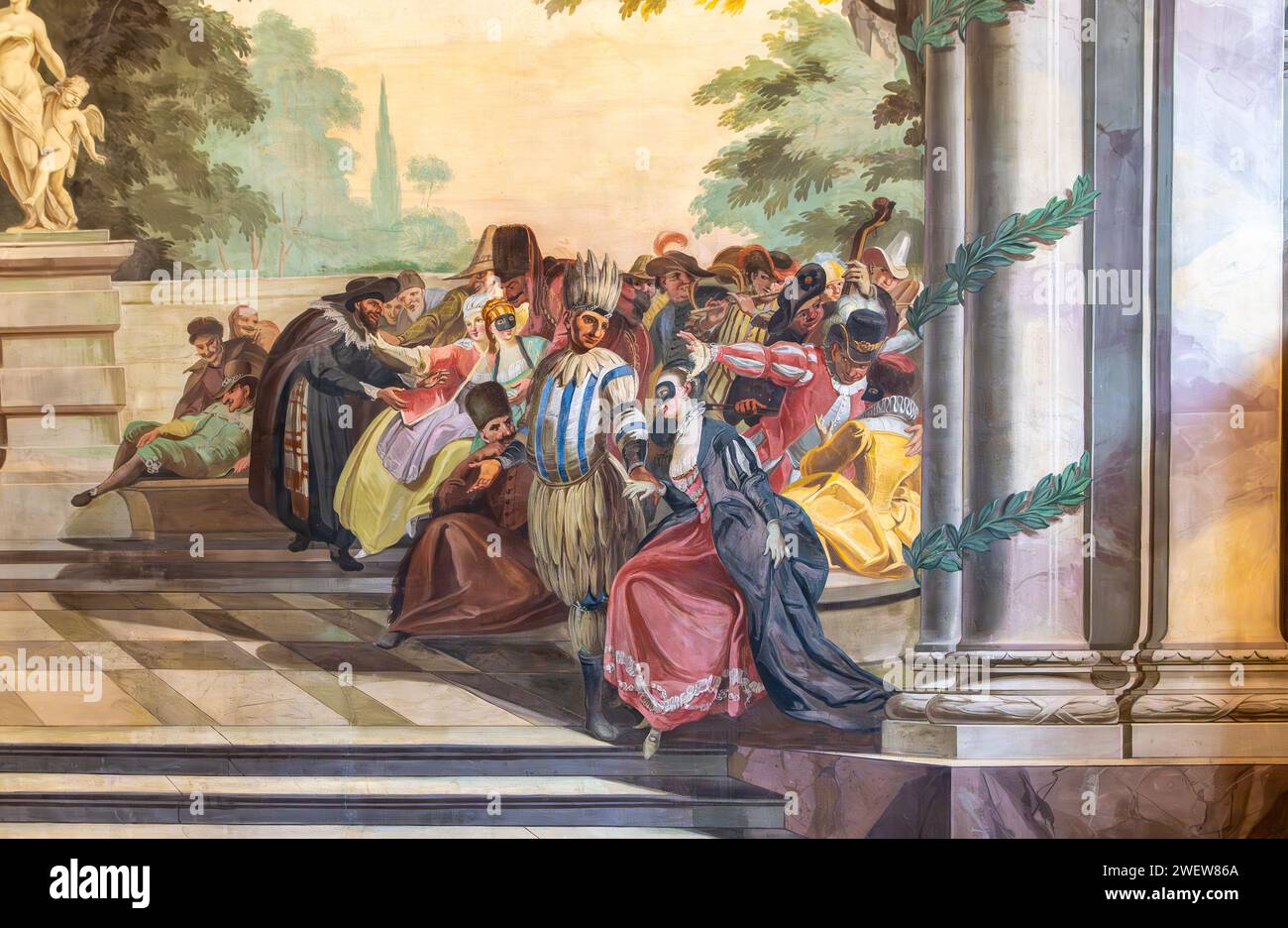 Rococo frescoes by italian painter Karl Henrici ( 1737-1823) at Menz ...