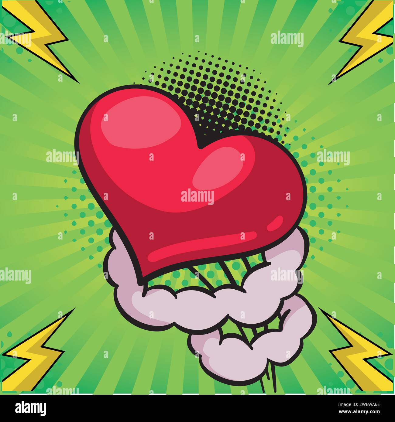 Heart Love Pop Art Style Vector Image Stock Vector Image And Art Alamy