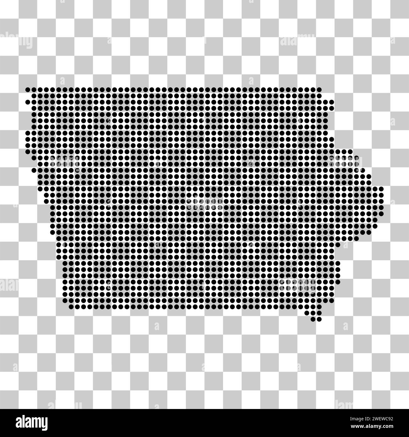 Iowa map shape, united states of america. Flat concept icon symbol ...