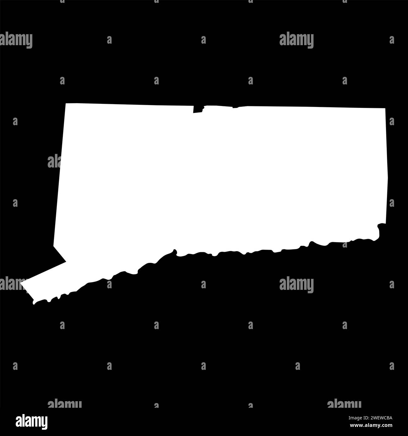 Connecticut map shape, united states of america. Flat concept icon ...