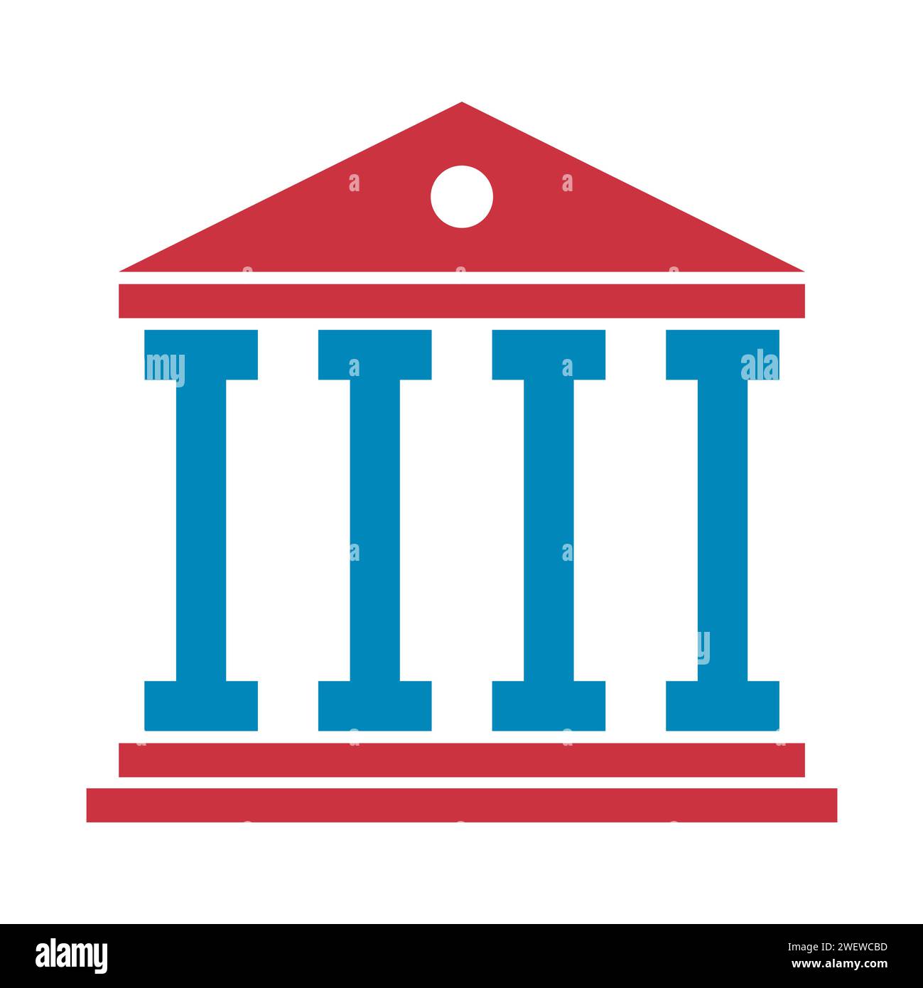 Building university architecture icon, museum roman symbol, flat design ...