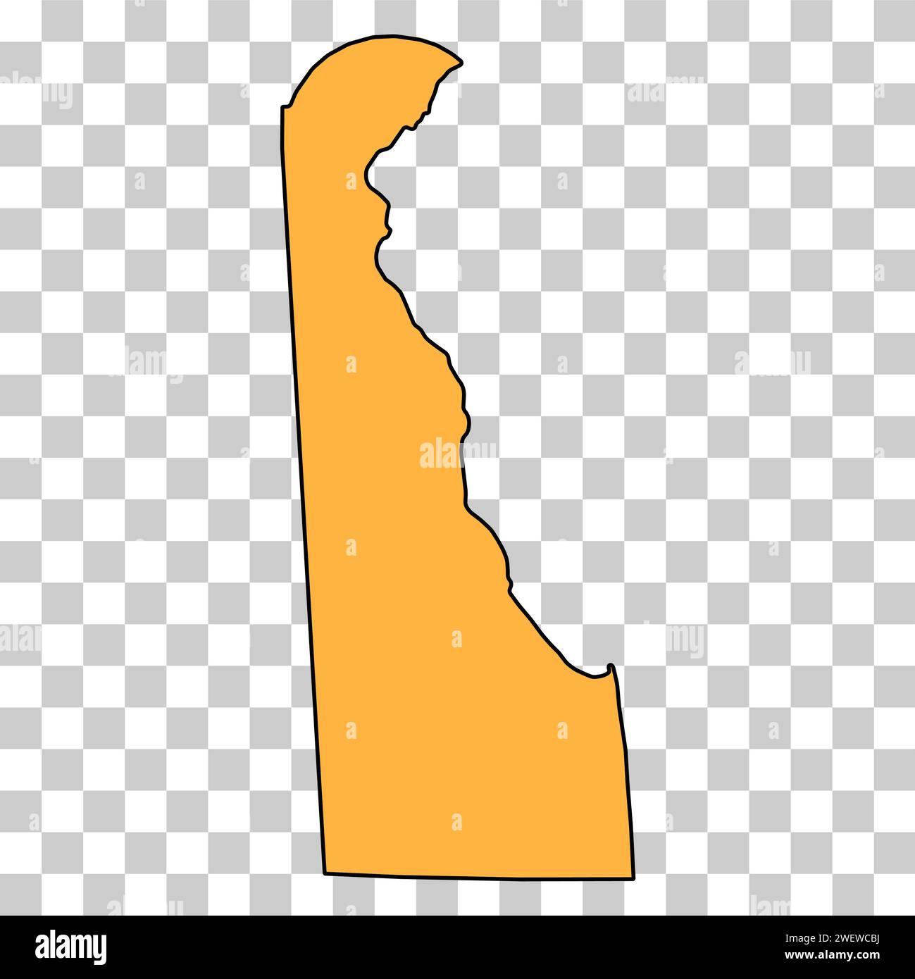 Delaware map shape, united states of america. Flat concept icon symbol ...