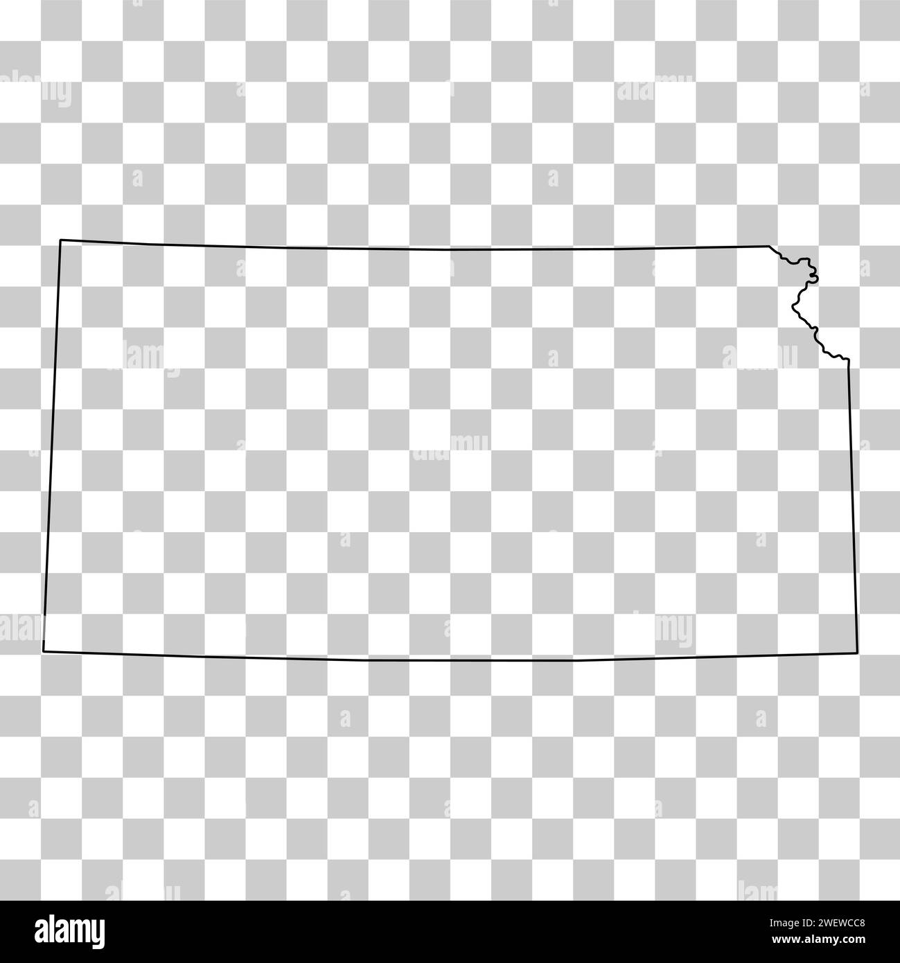 Kansas map shape, united states of america. Flat concept icon symbol ...