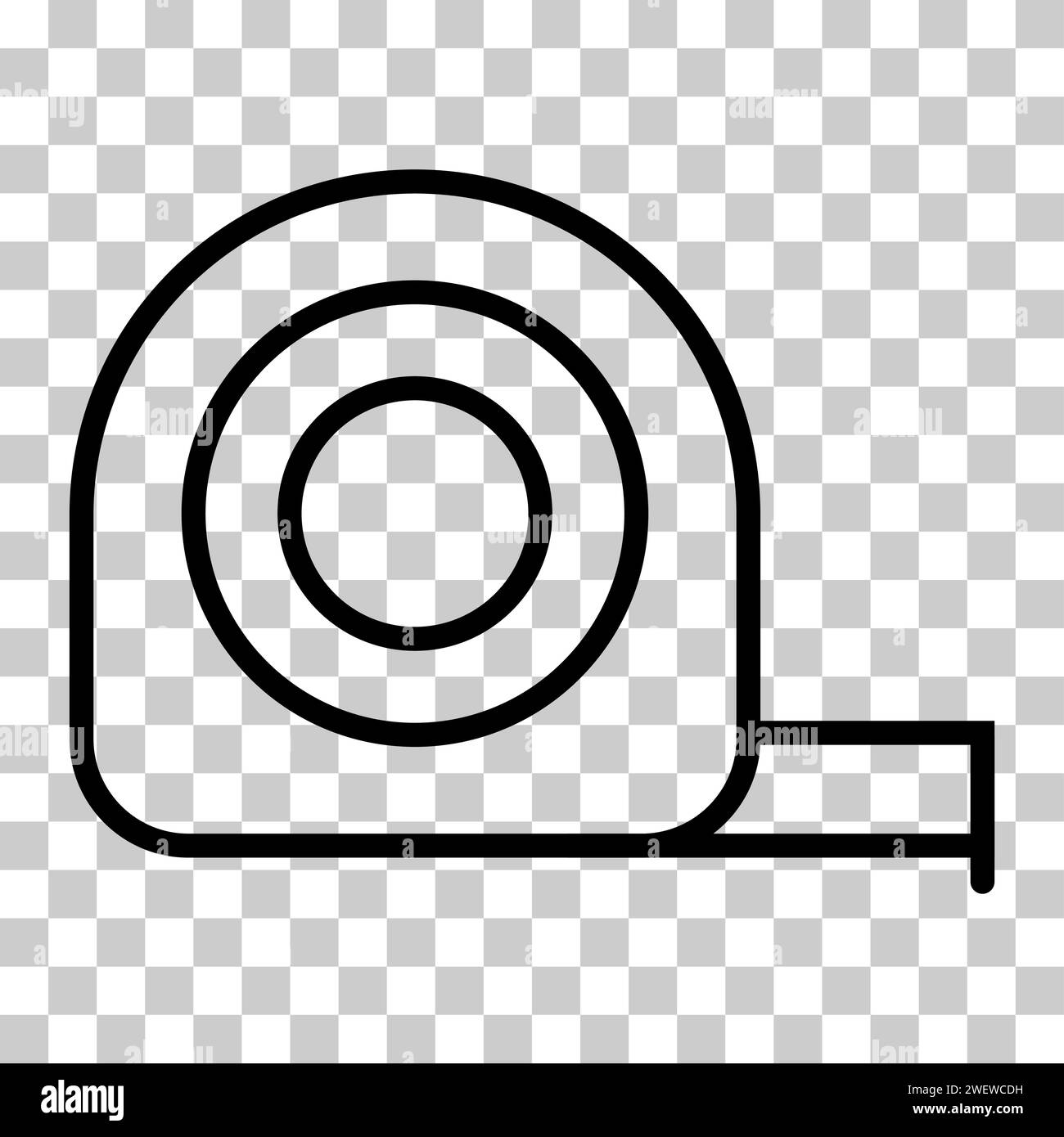 Measurement tape icon, measure tool concept design symbol, instrument ...