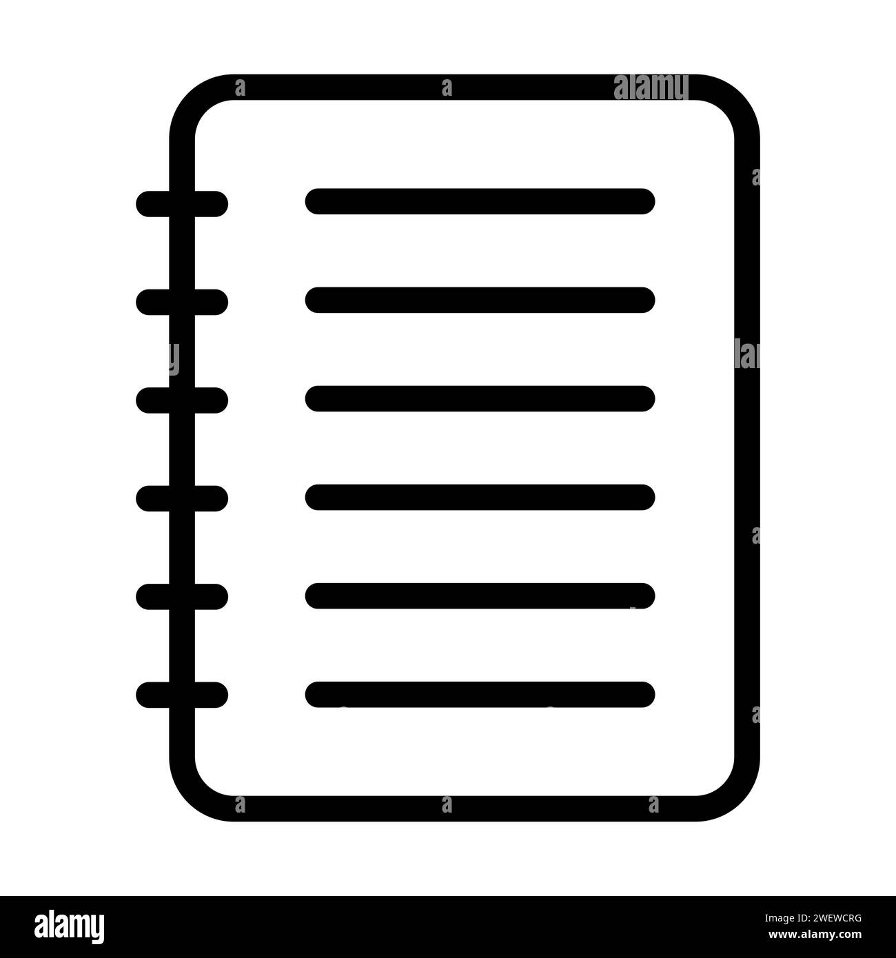 Spiral notebook icon, paper blank page symbol, note web flat vector ...