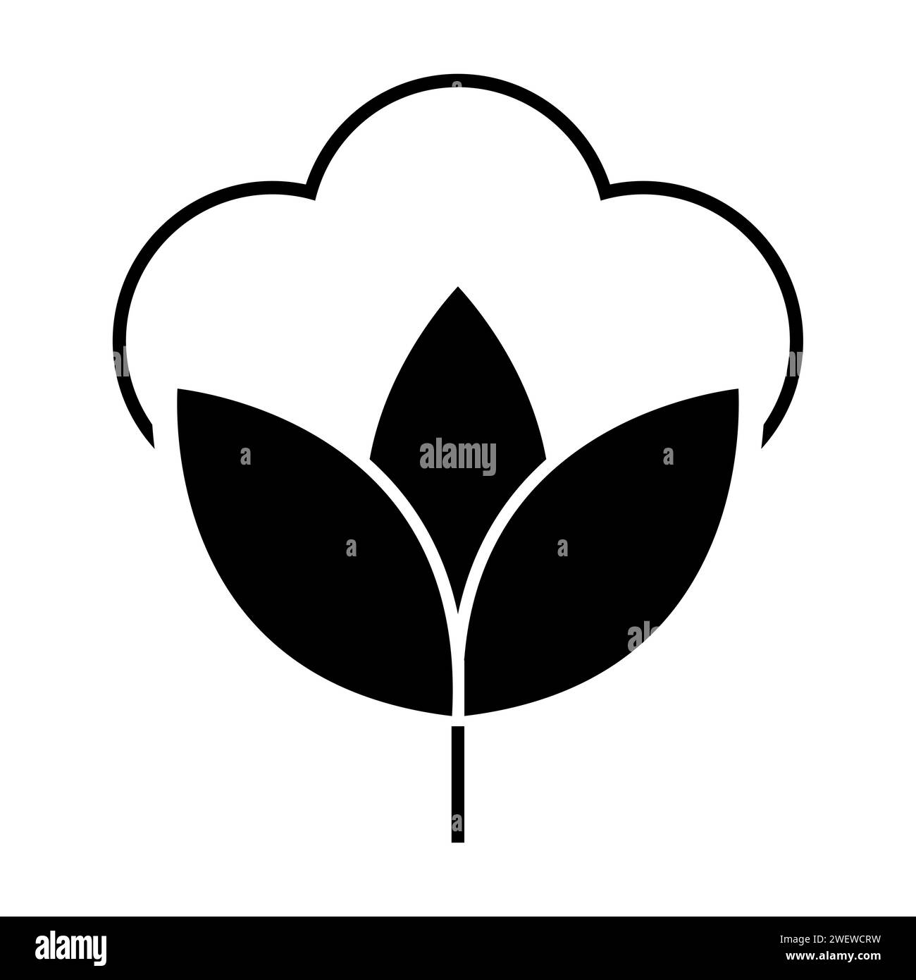 Cotton organic icon, clothing symbol natural symbol, web graphic vector ...