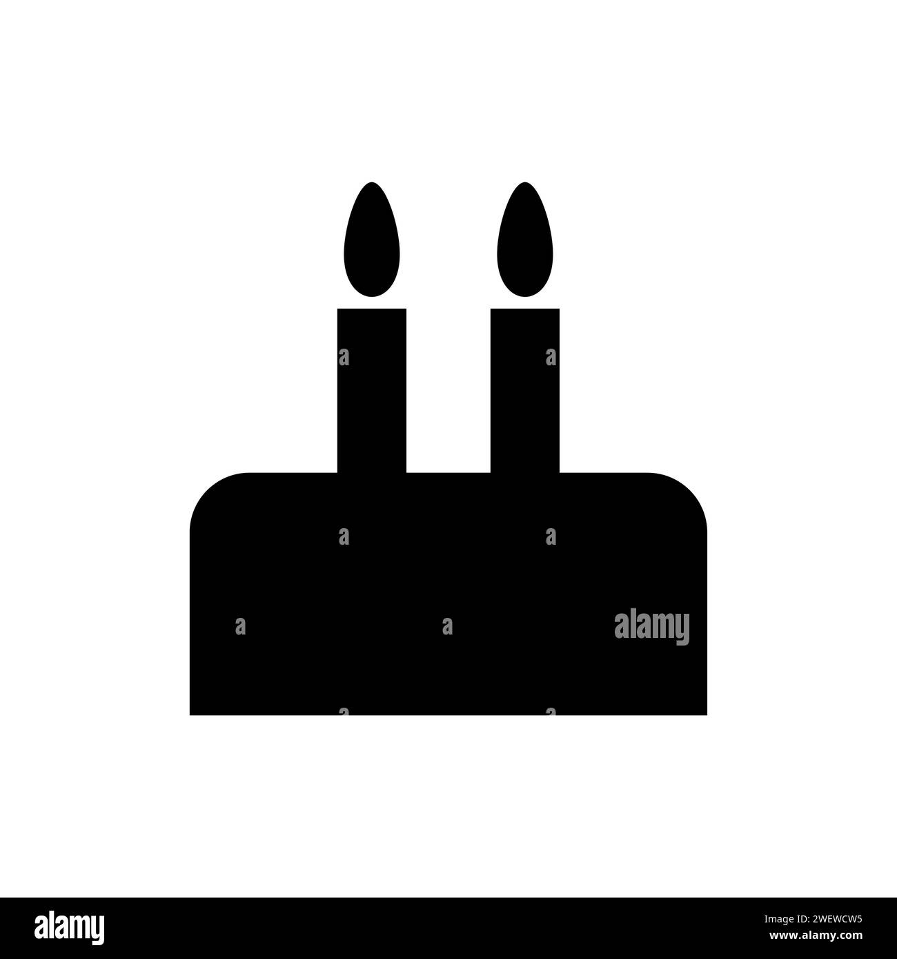 Sweet cake icon, bakery dessert food symbol, happy birthday day graphic ...