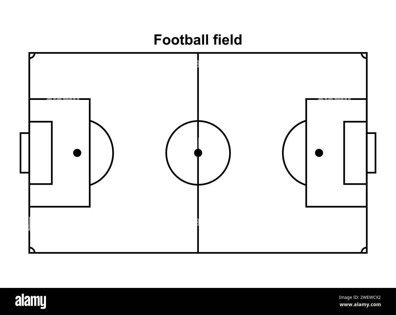 Football field sport icon, soccer game area sign, web template vector ...