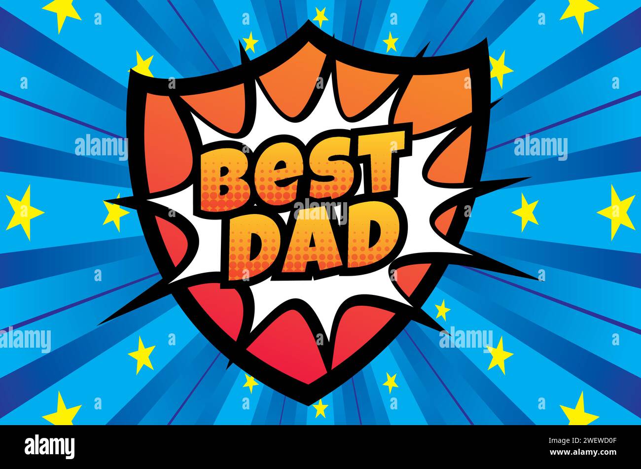 Super dad Fathers day pop art style Stock Vector Image & Art - Alamy