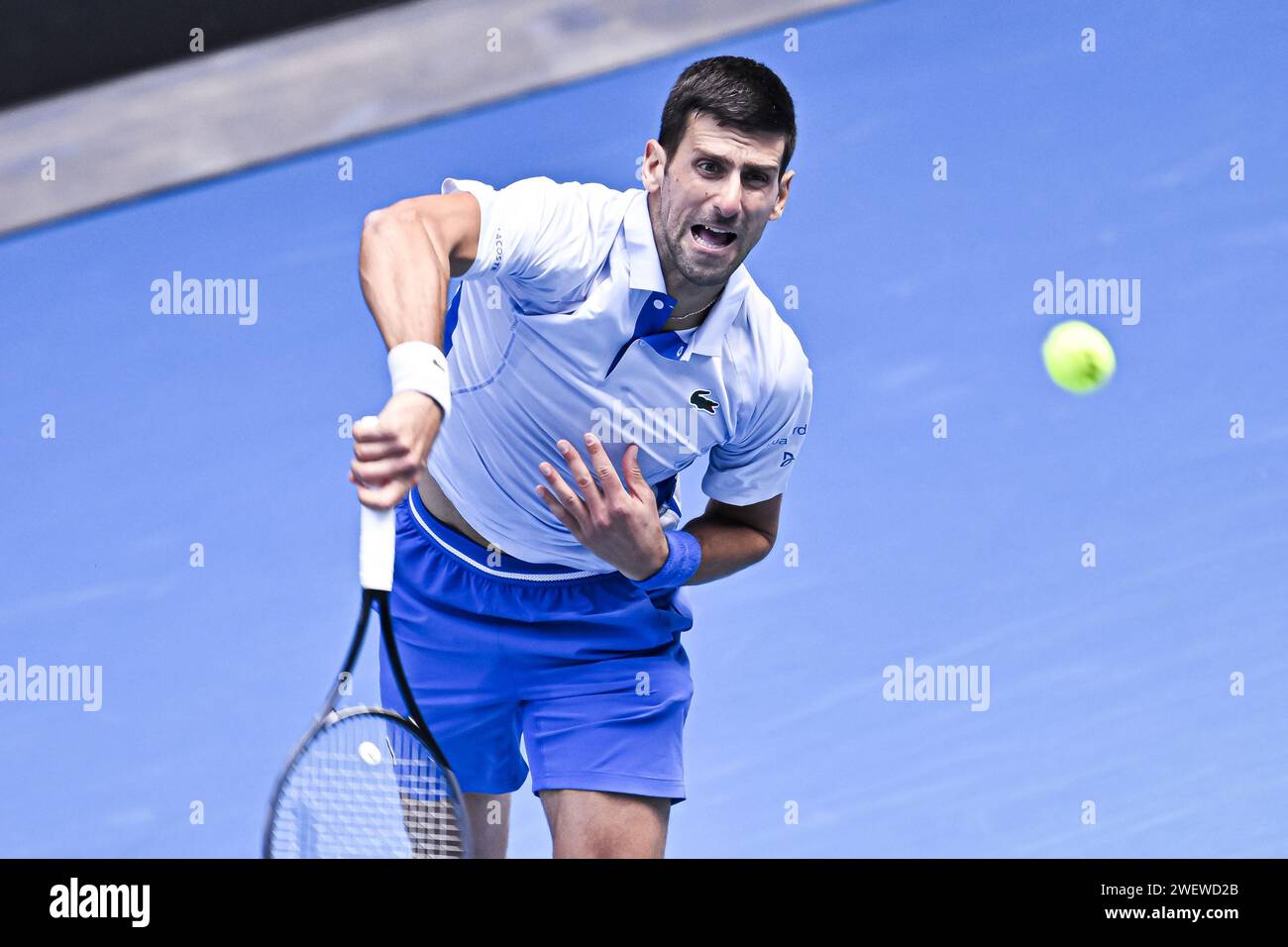 Novak Djokovic during the Australian Open AO 2024 Grand Slam tennis tournament on January 26 ...