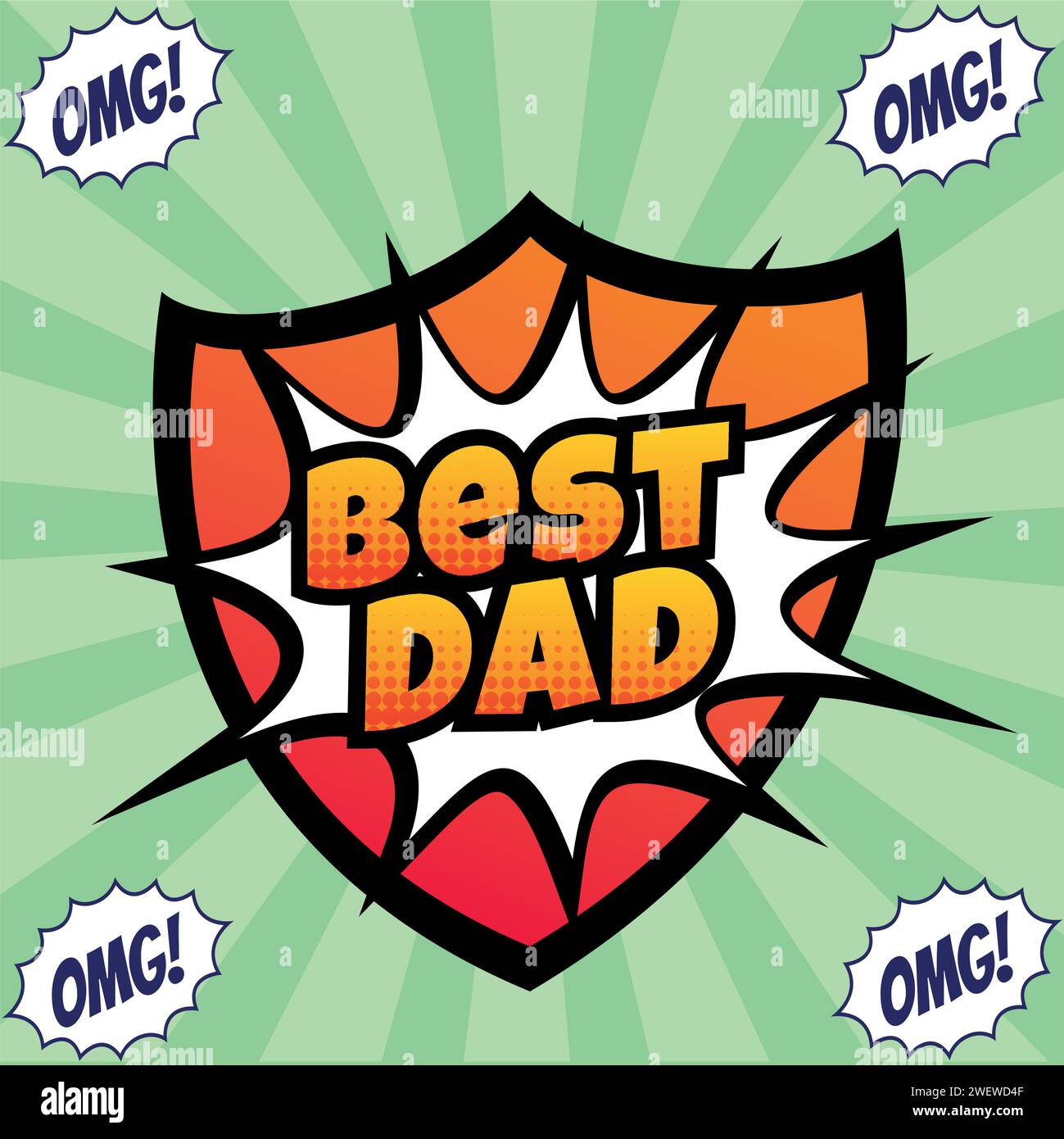 Super dad Fathers day pop art style Stock Vector Image & Art - Alamy