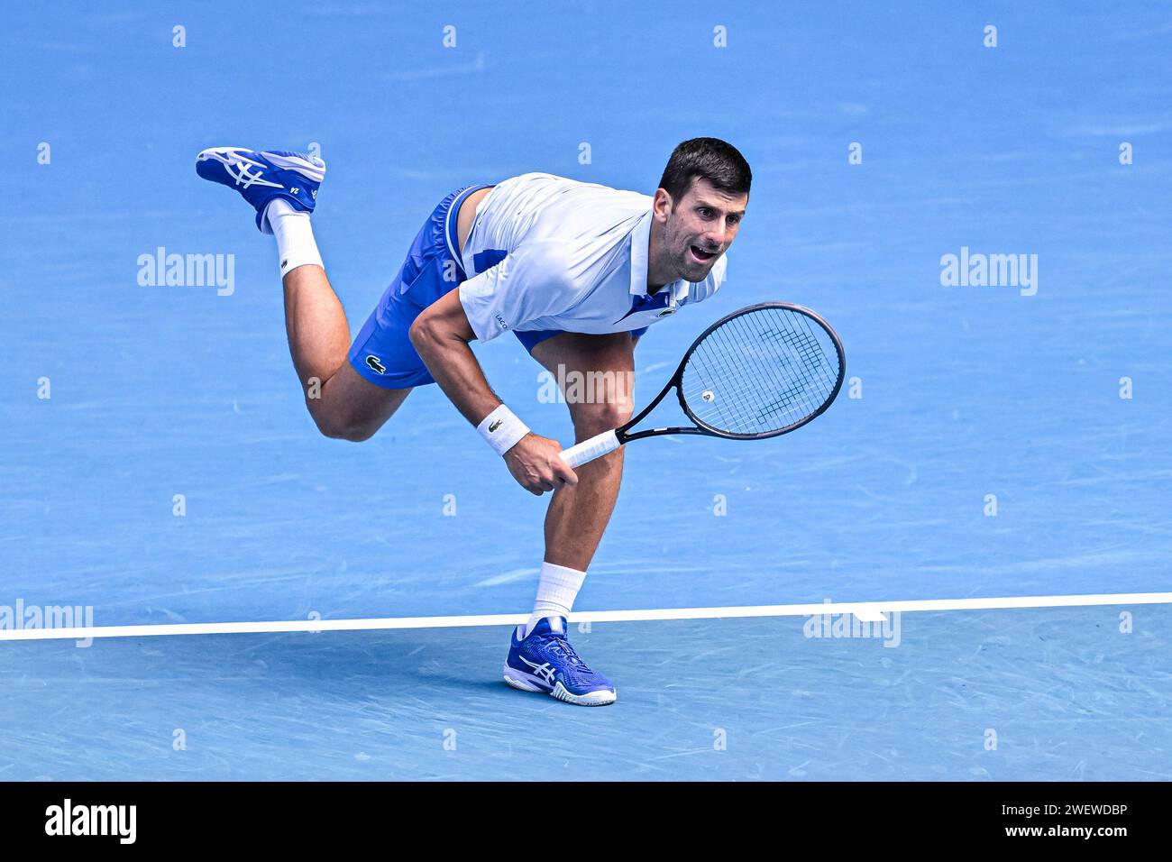 Novak Djokovic during the Australian Open AO 2024 Grand Slam tennis tournament at Melbourne Park ...