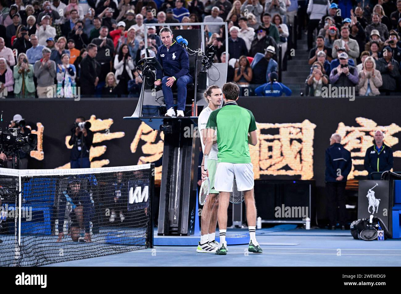 Melbourne, Australia. 26th Jan, 2024. Daniil Medvedev and Sascha ...