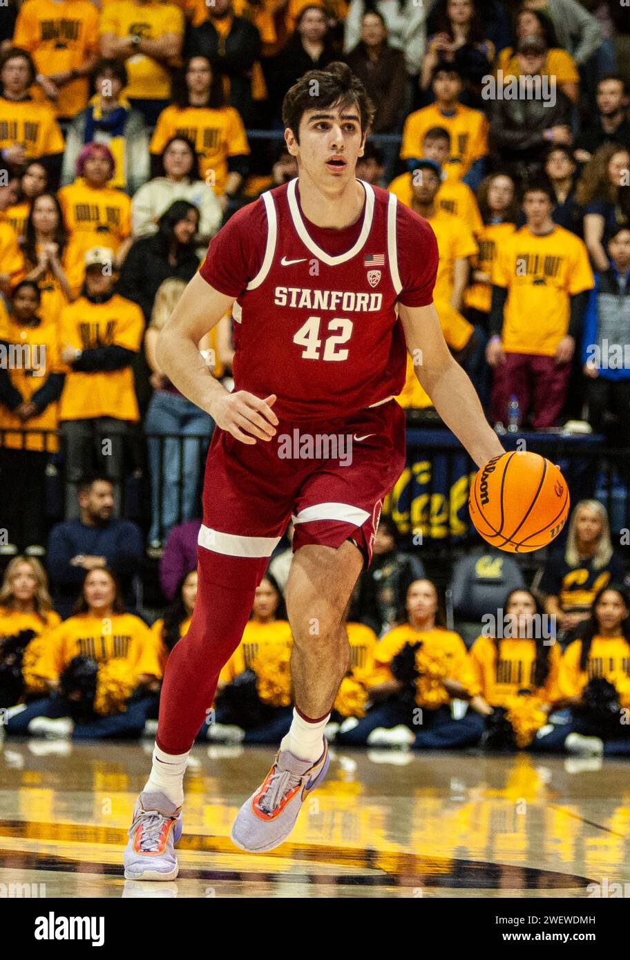 January 26 2024 Berkeley, CA U.S.A. Stanford forward Maxime Raynaud (42 ...
