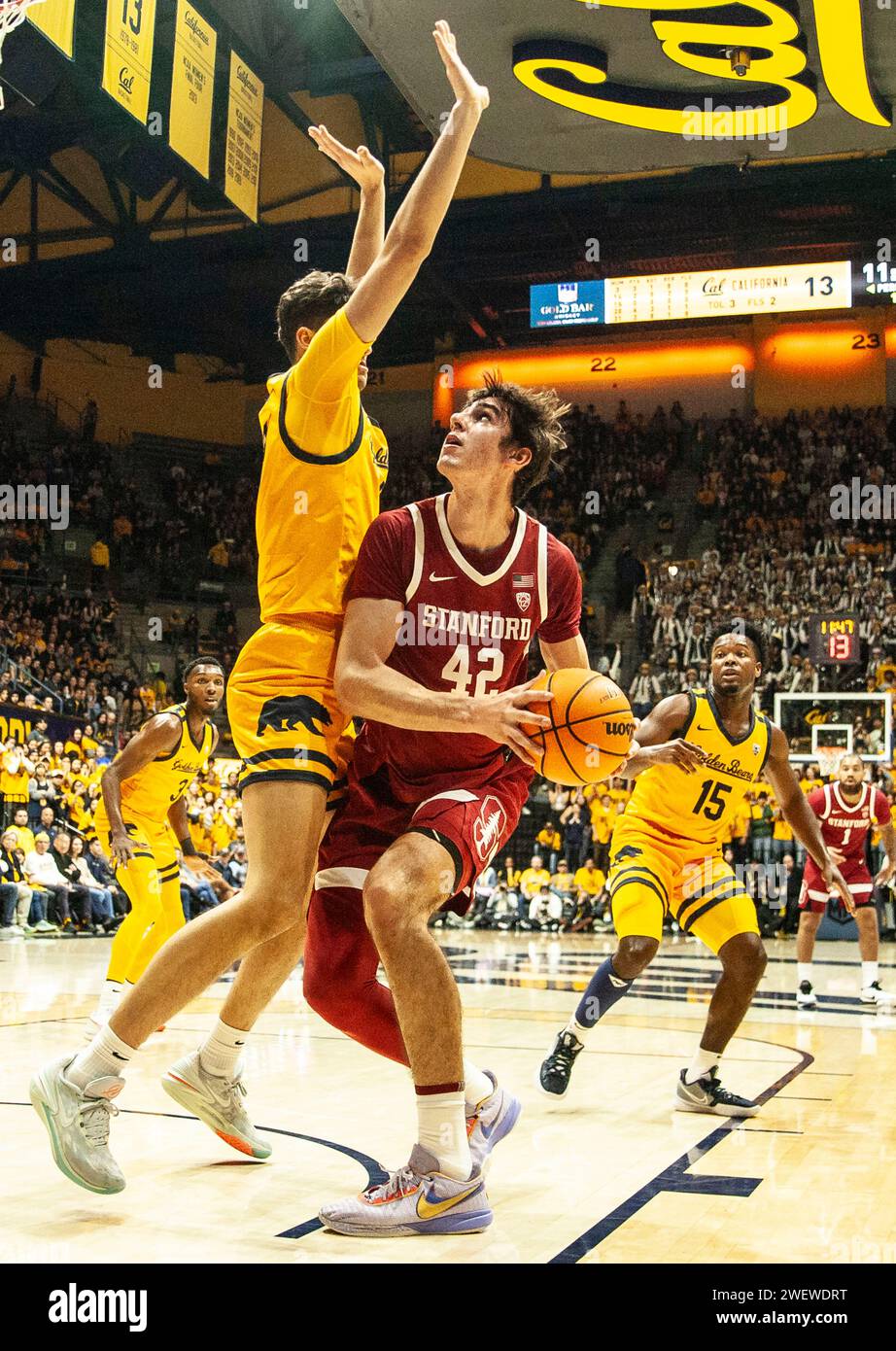 January 26 2024 Berkeley, CA U.S.A. Stanford forward Maxime Raynaud (42 ...