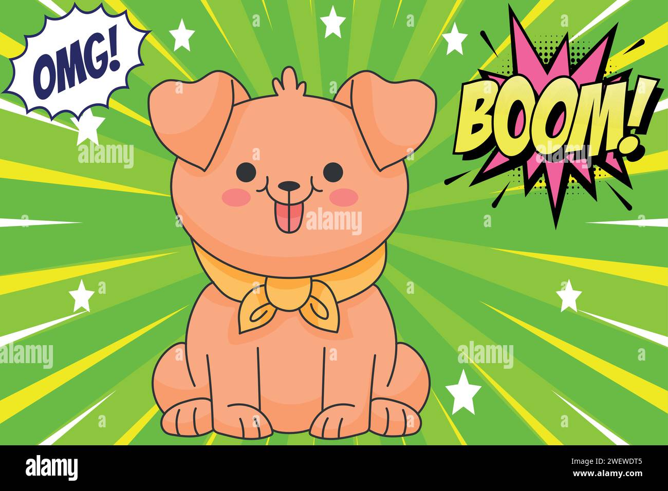 funny dog pop art style vector image Stock Vector Image & Art - Alamy