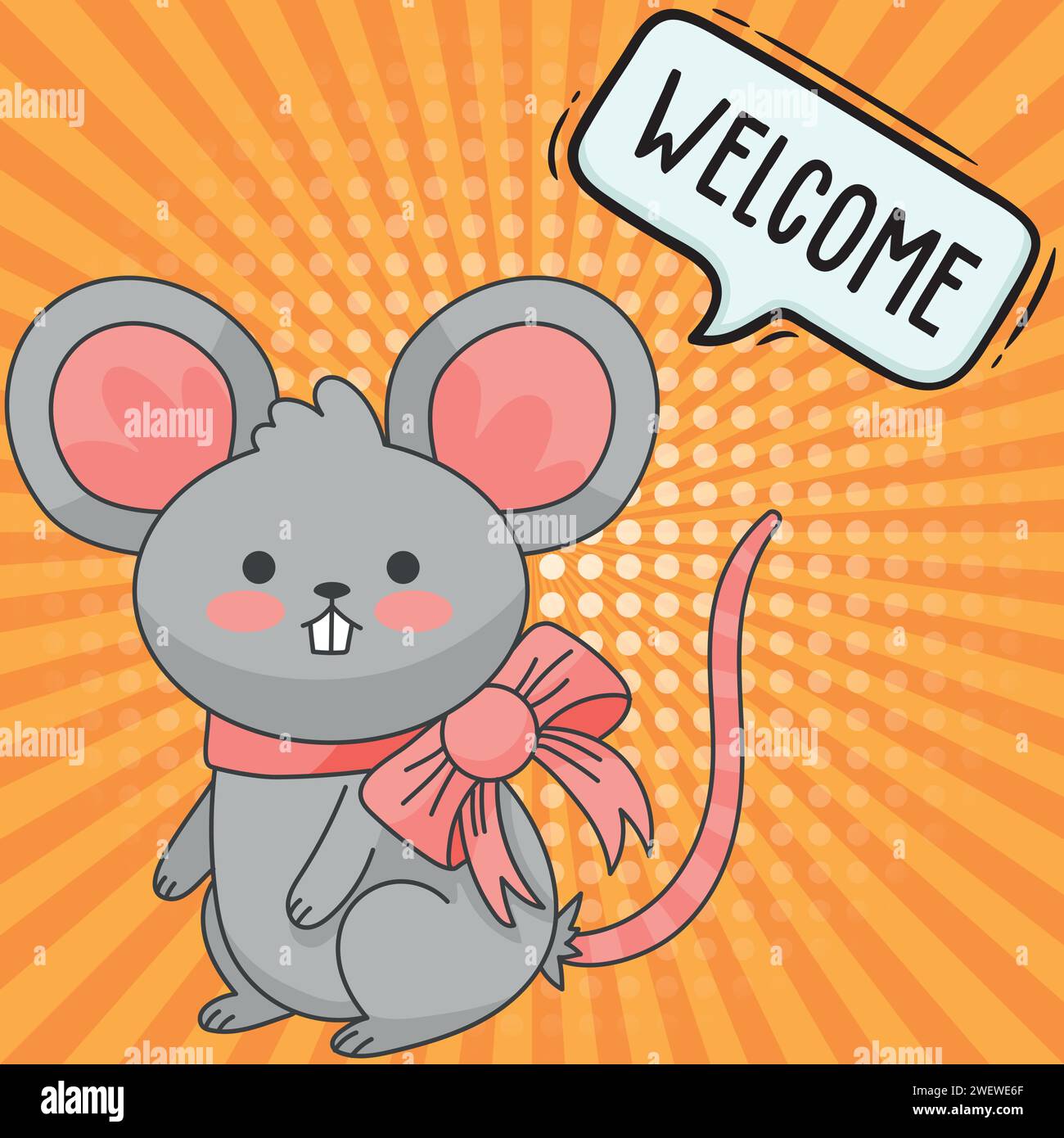 cute mouse couple love pop art design vector image Stock Vector Image ...