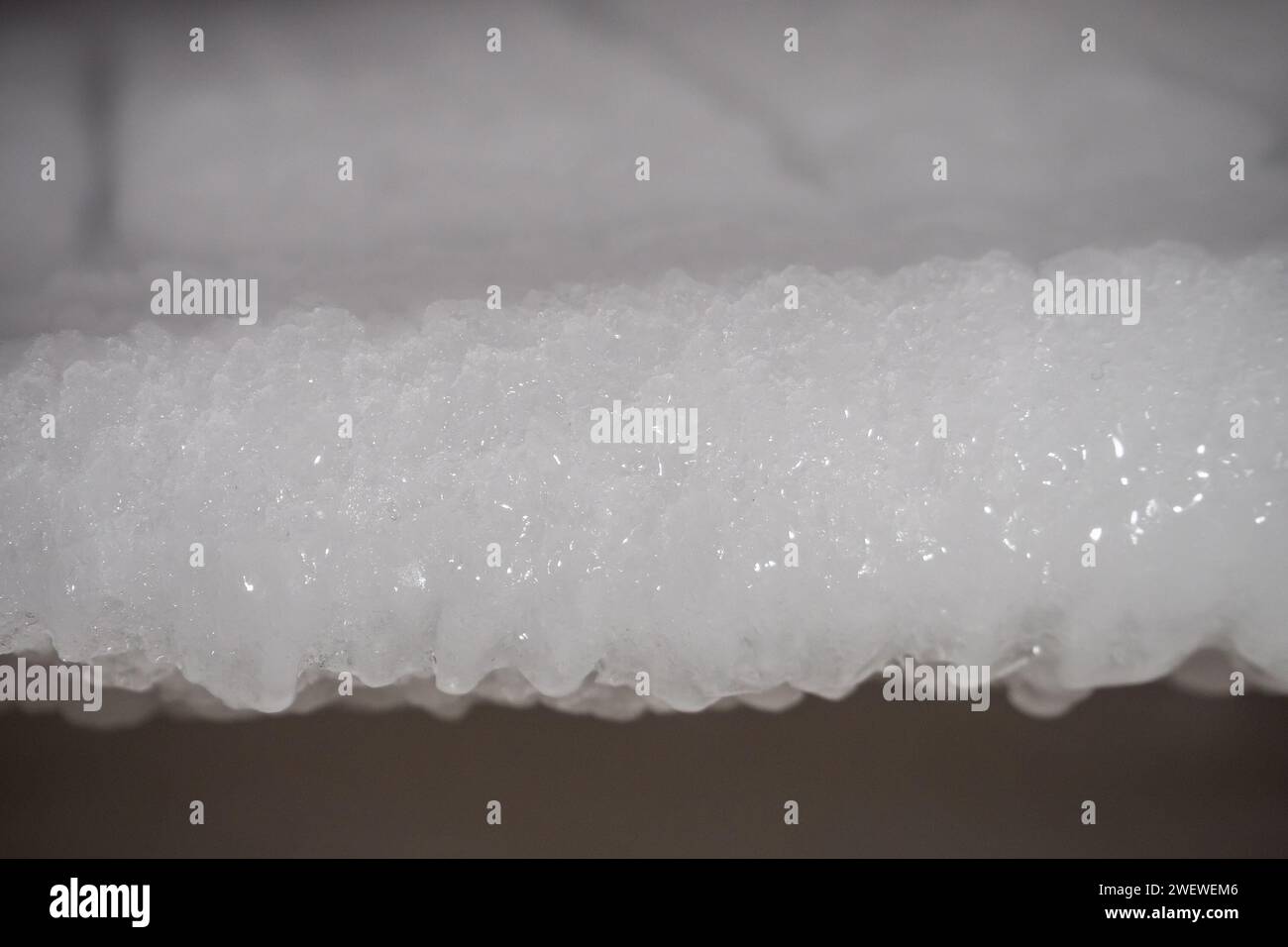 frozen Ice buildup in the freezer of refrigerator Stock Photo - Alamy