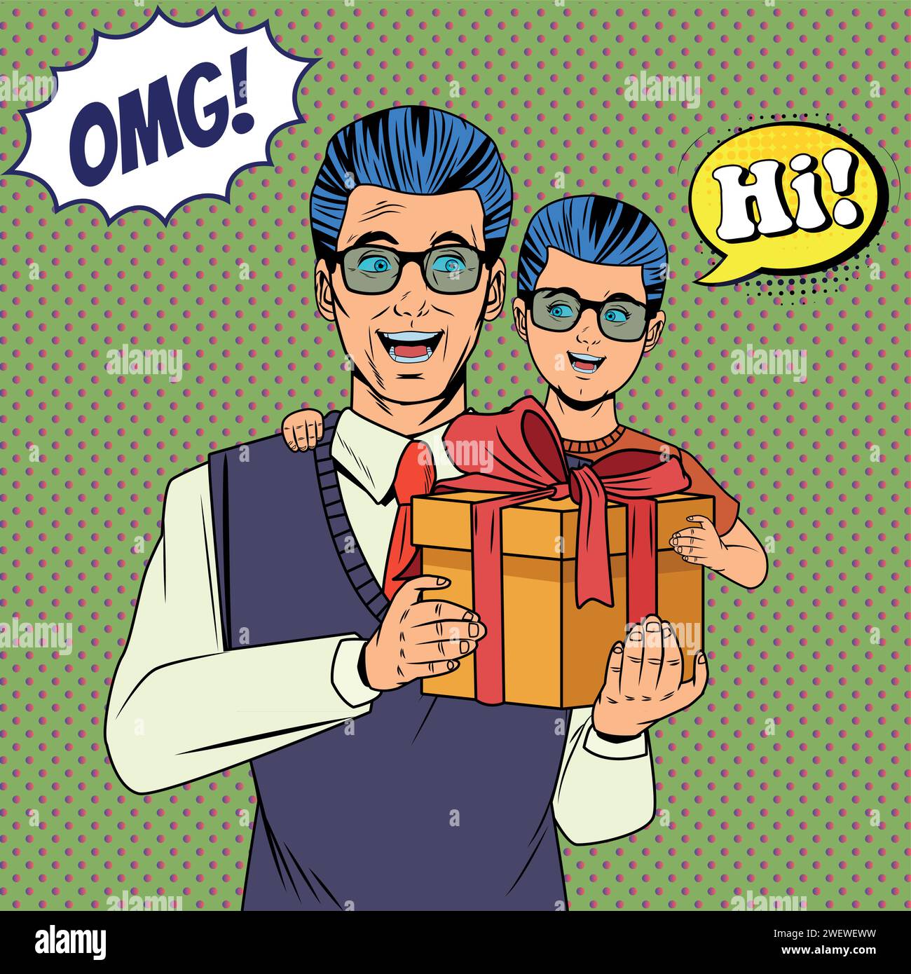 Super dad Fathers day pop art style Stock Vector Image & Art - Alamy