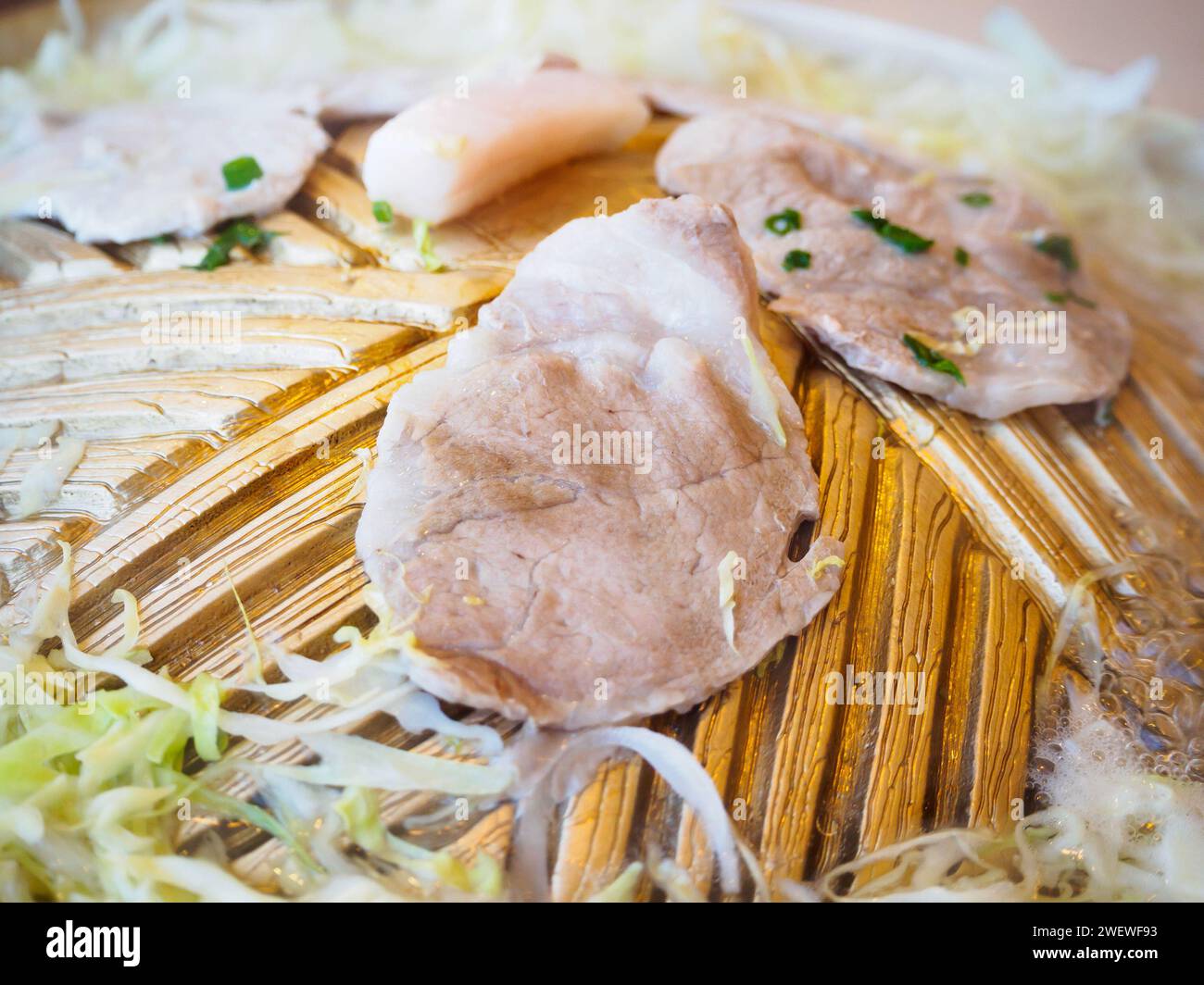 pork slide grill korean style Stock Photo - Alamy
