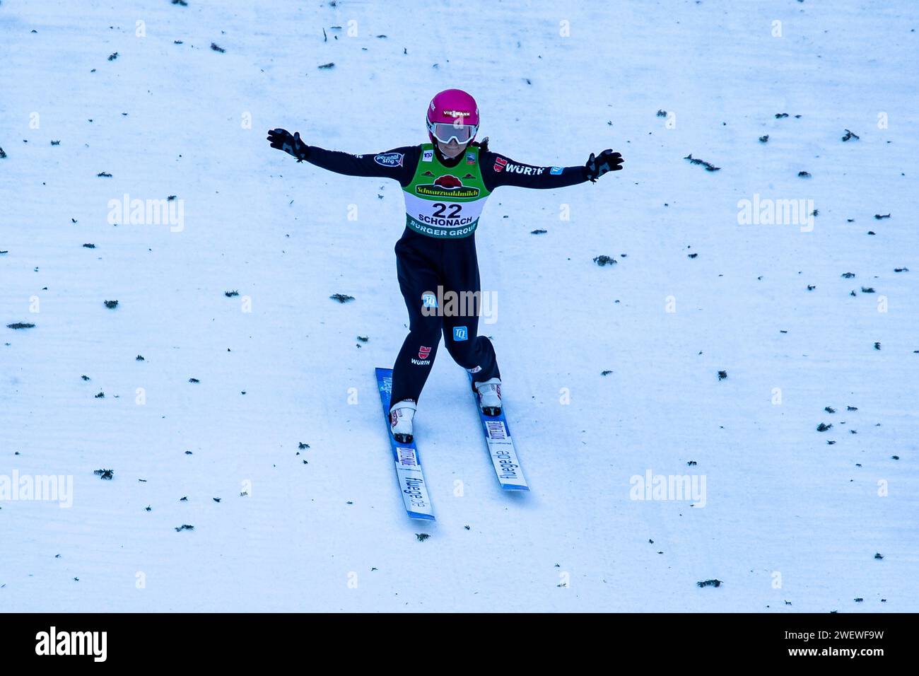 Schonach, Deutschland. 27th Jan, 2024. Nathalie Armbruster #22, 3.Platz ...