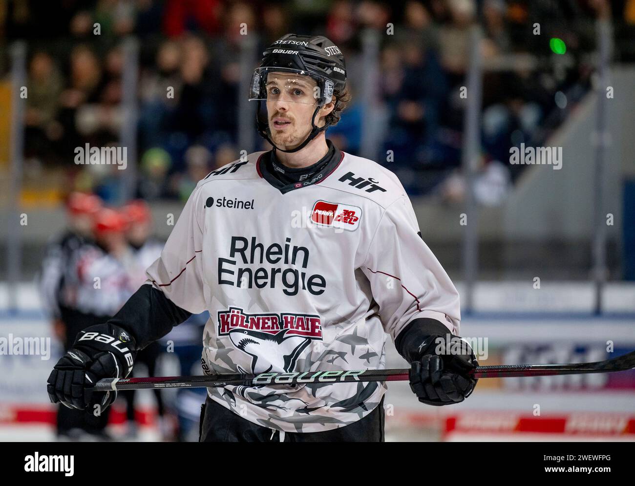 Muenchen, Deutschland. 26th Jan, 2024. Louis-Marc Aubry (Koelner Haie ...