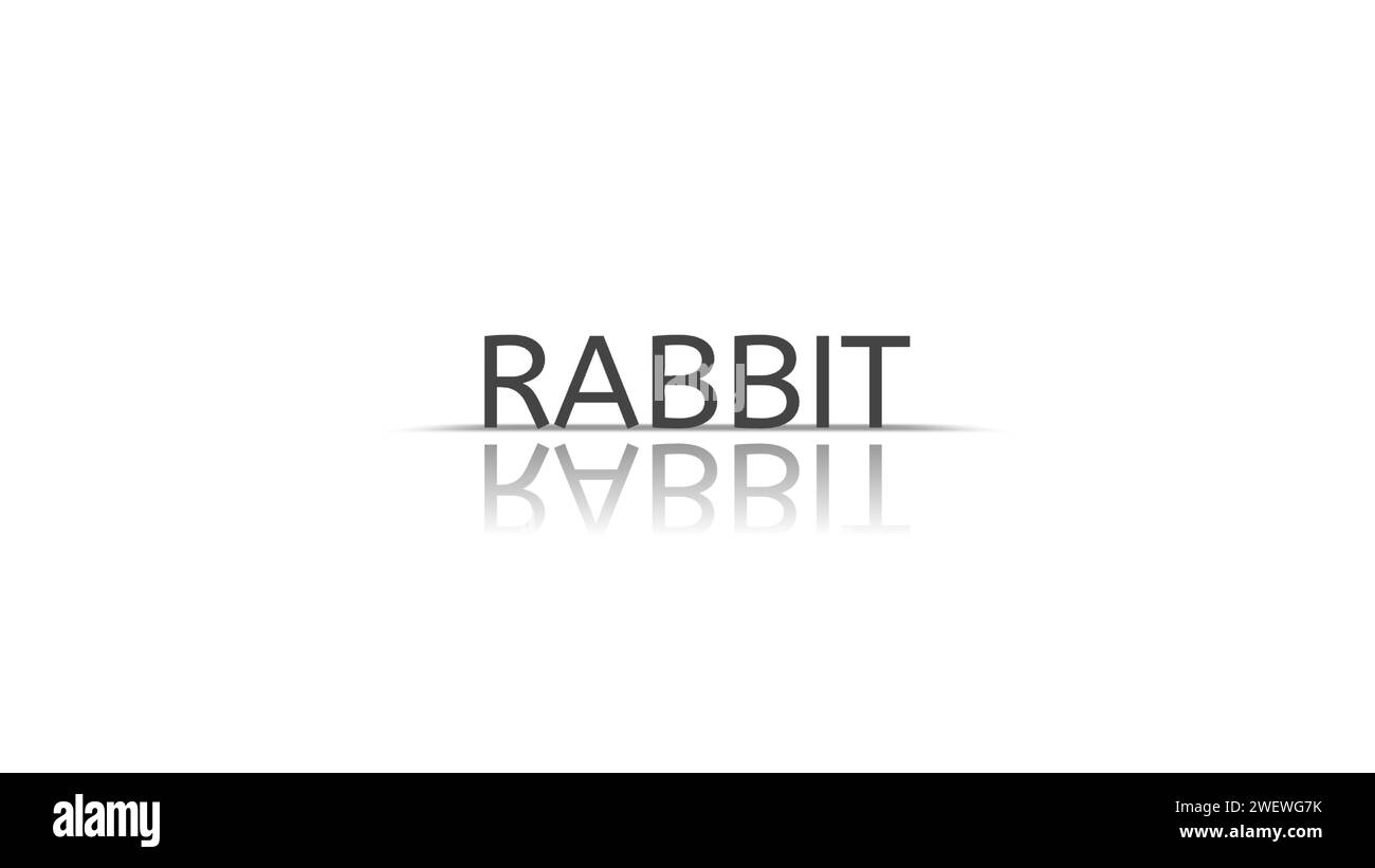 Rabbit text 3d shadow hi-res stock photography and images - Alamy