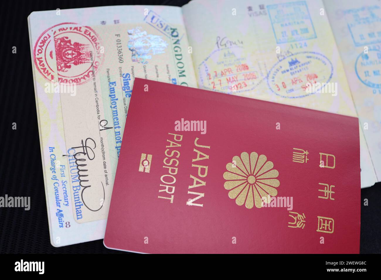Japan passport stamp hi-res stock photography and images - Alamy