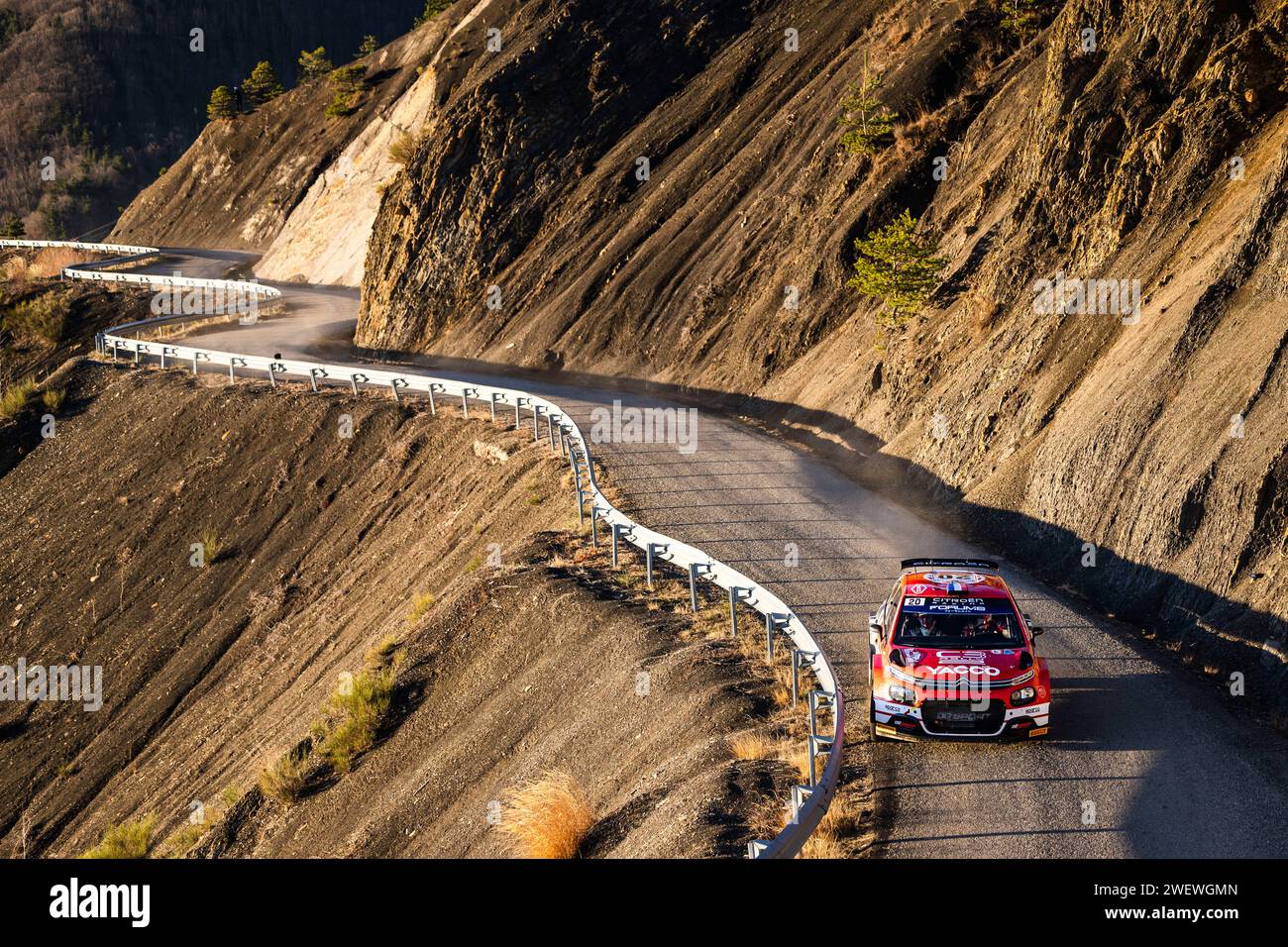 Gap, France. 27th Jan, 2024. 20 ROSSEL Yohan, DUNAND Arnaud, Citroen C3 ...