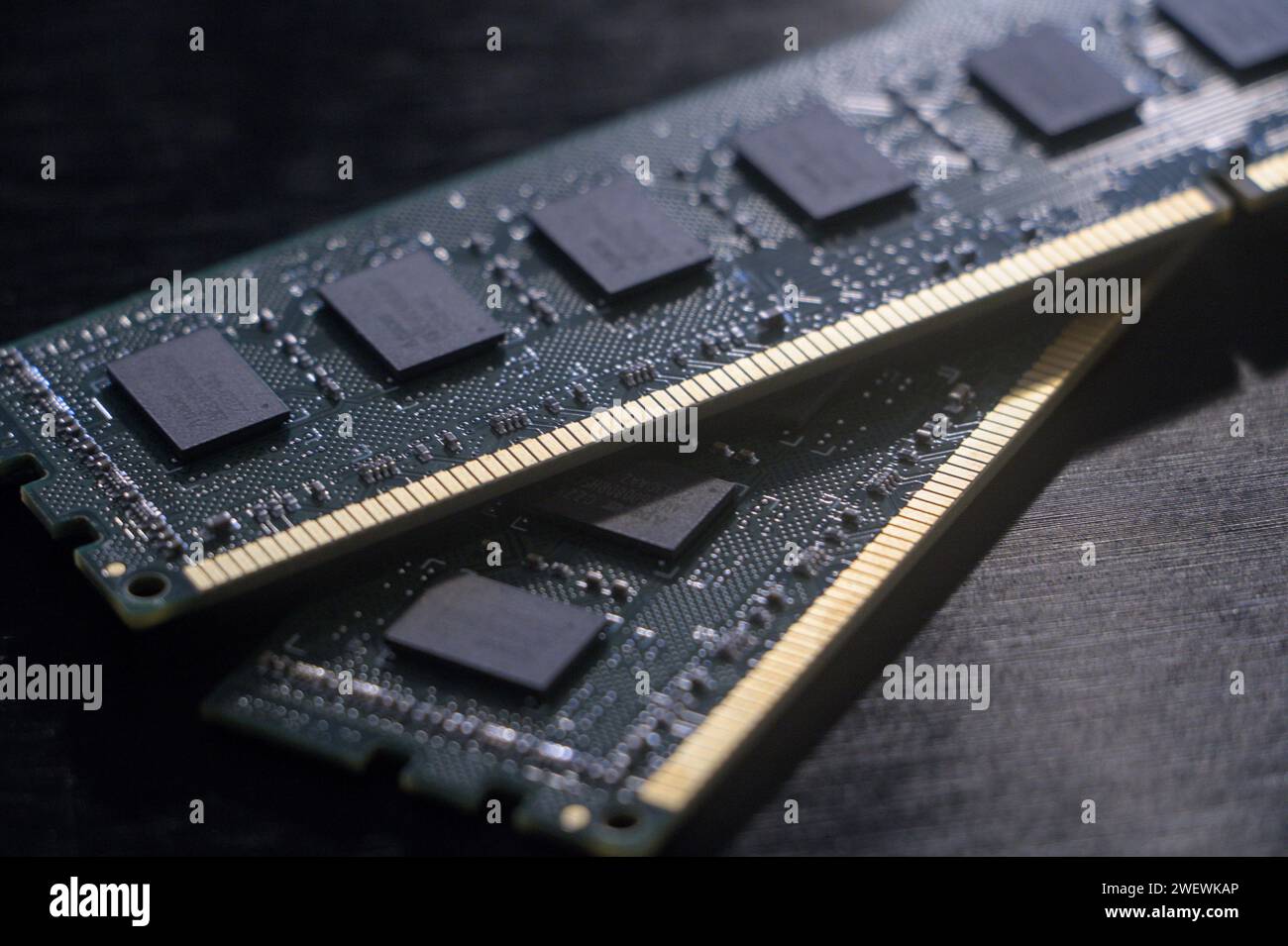 ram memory photographed close up on a black background Stock Photo - Alamy