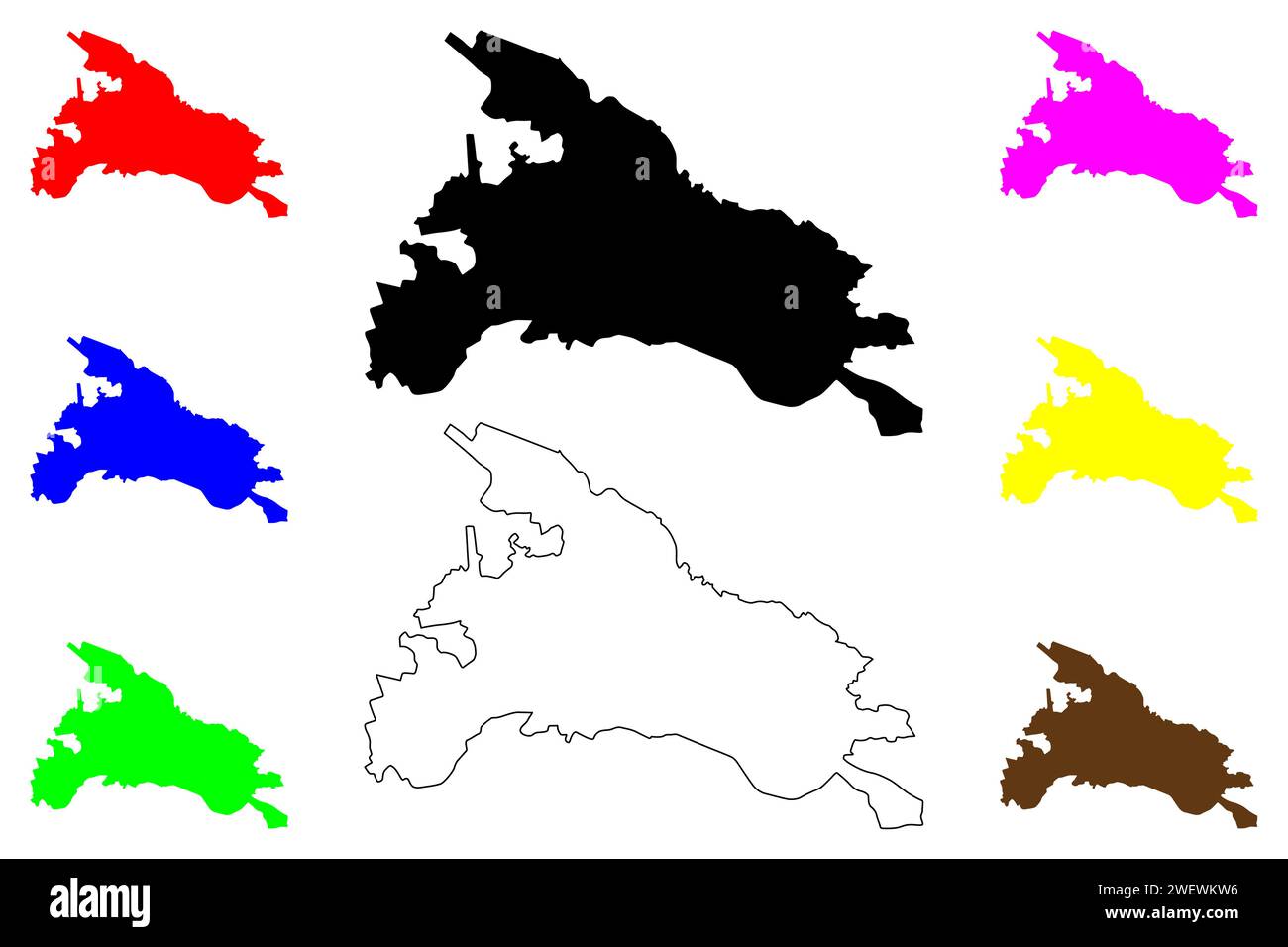 Tabriz city (Islamic Republic of Iran, Persia) map vector illustration ...