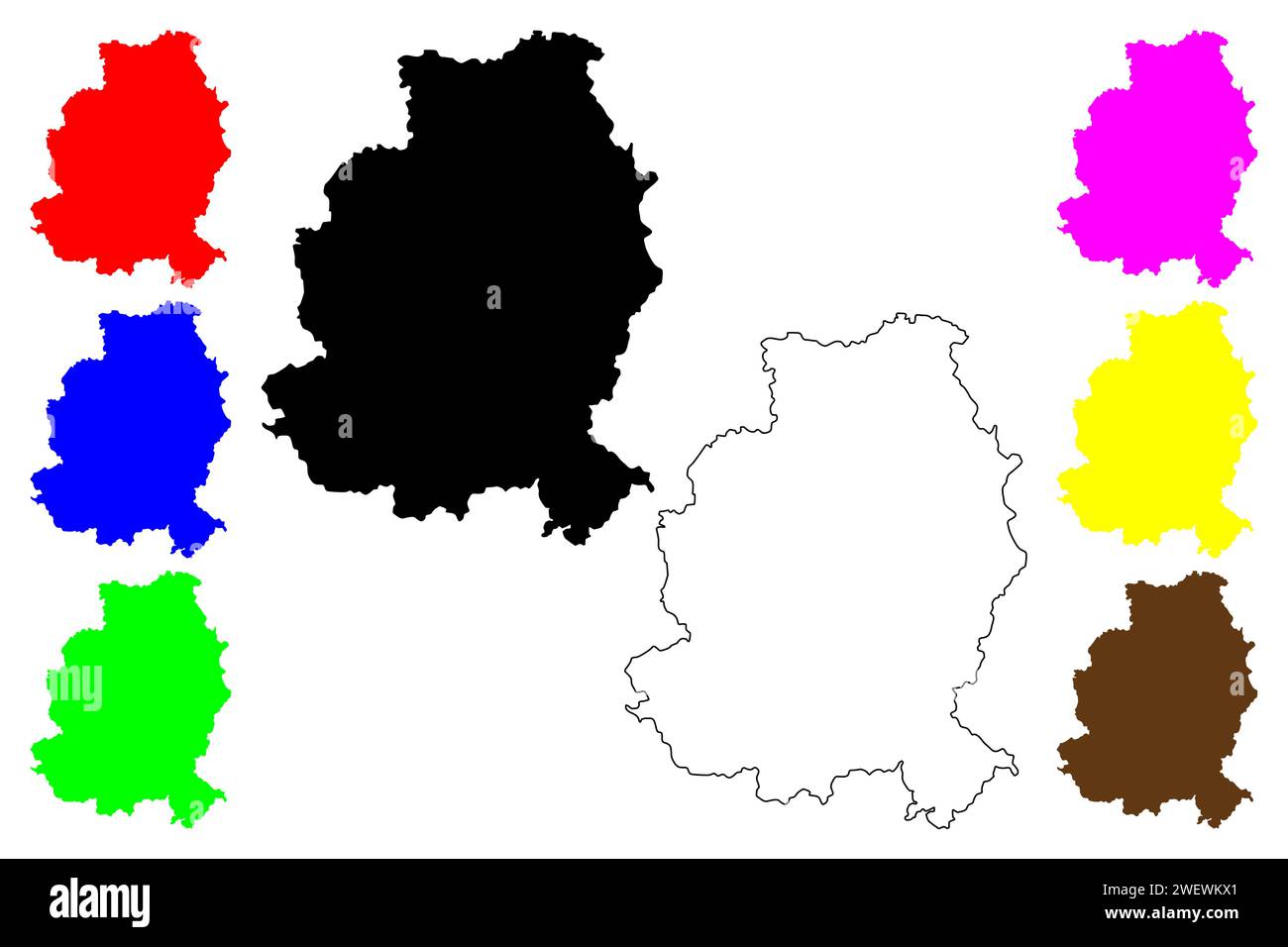 Jilin city (People's Republic of China, PRC) map vector illustration ...