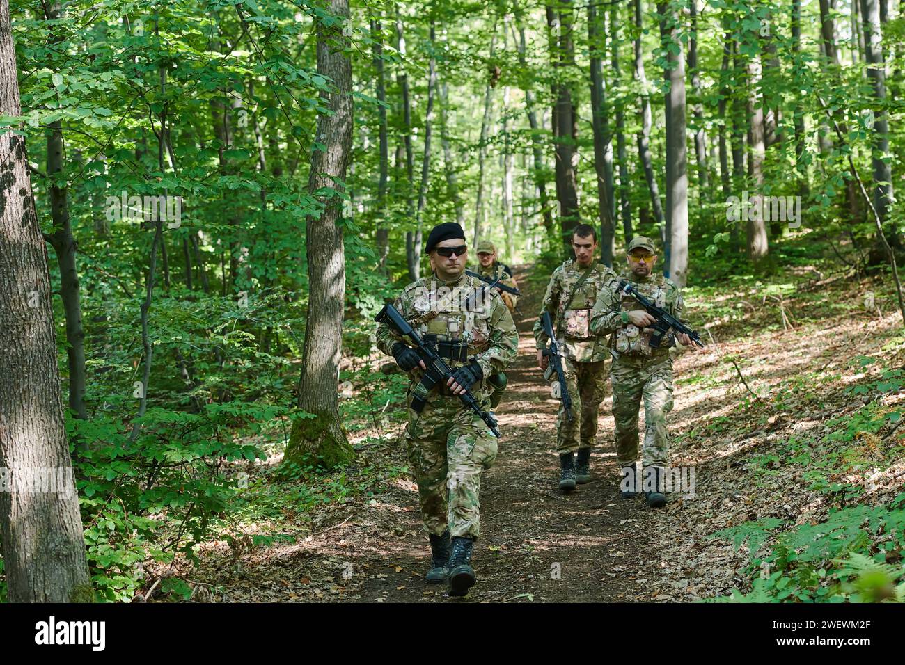 A specialized military antiterrorist unit conducts a covert operation in dense, hazardous ...